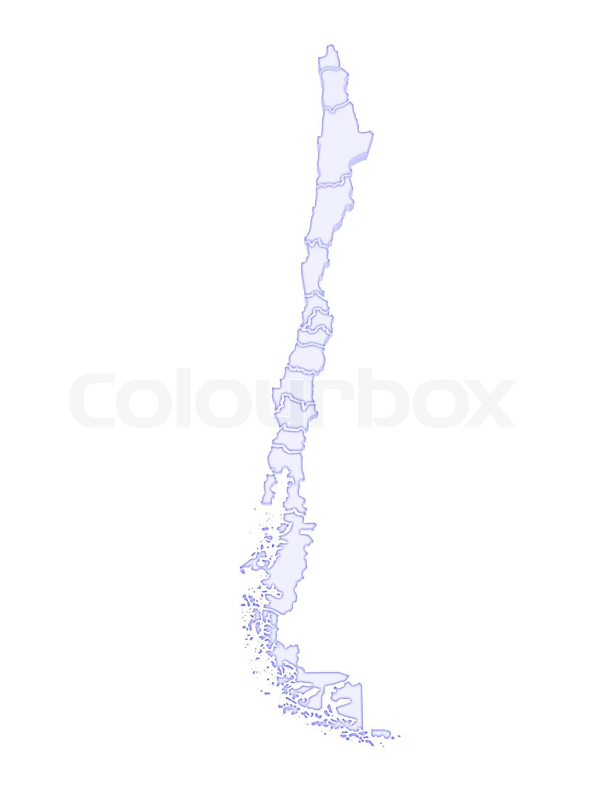 Map of Chile | Stock image | Colourbox