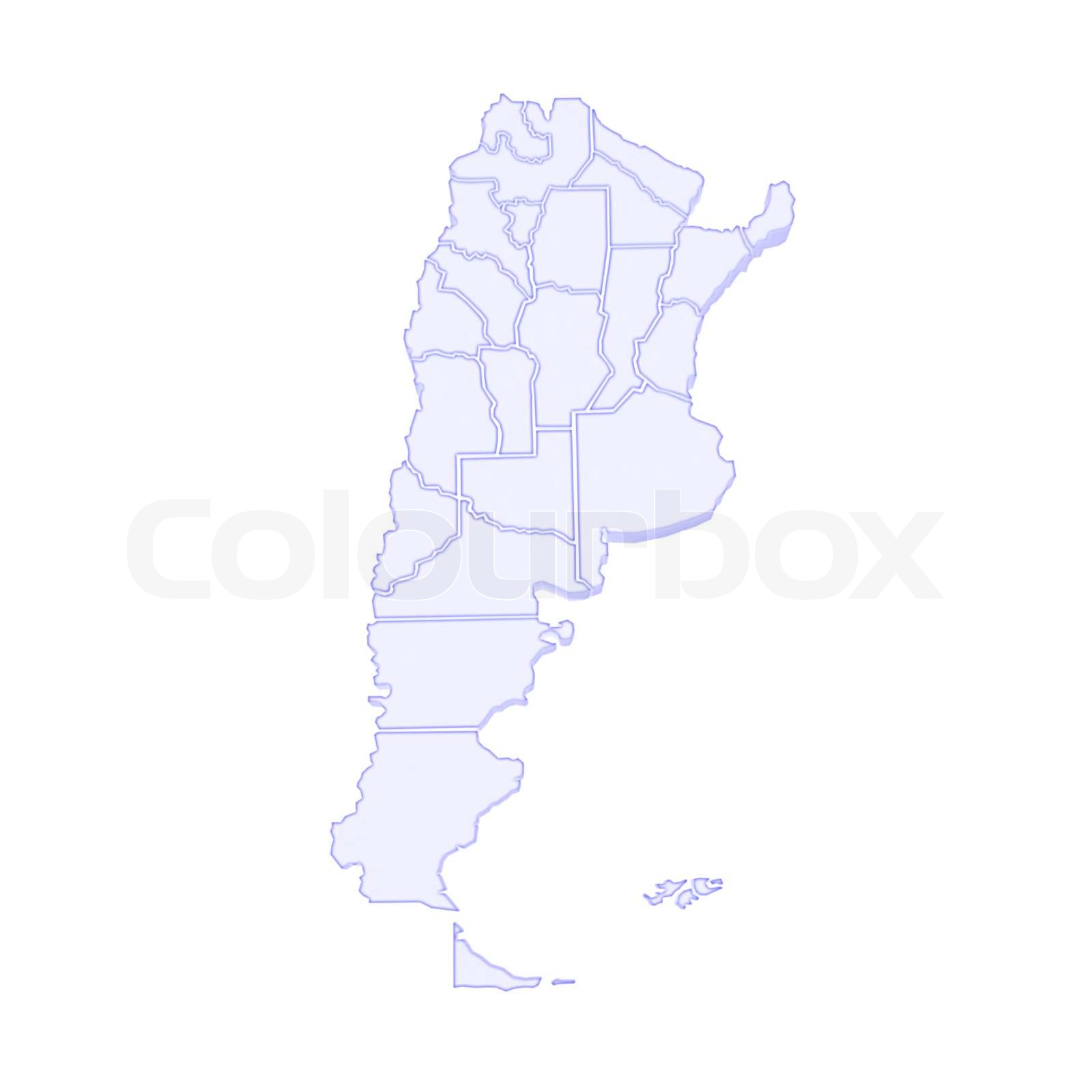 Map of Argentina. | Stock image | Colourbox