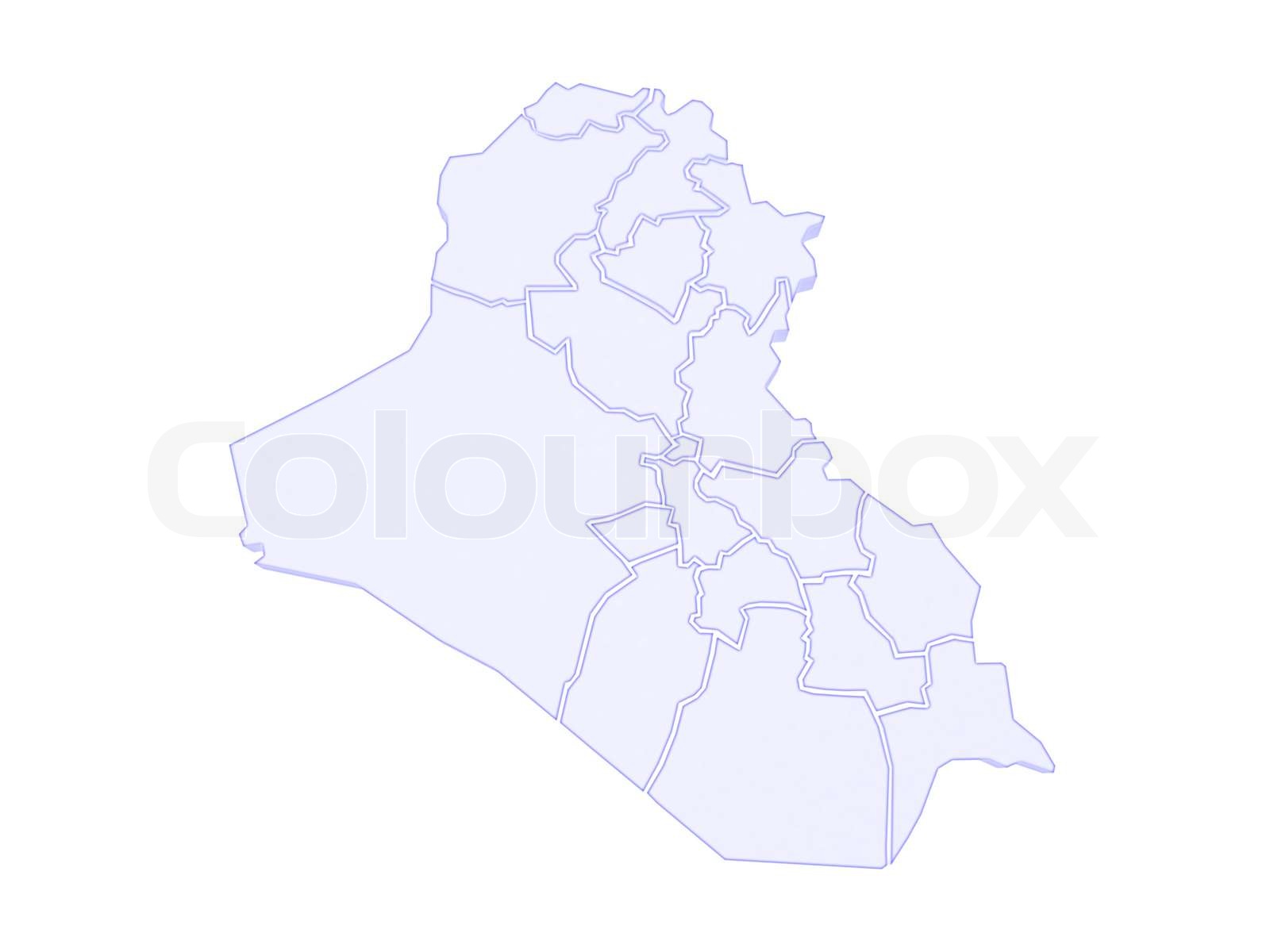 Map of Iraq. | Stock image | Colourbox
