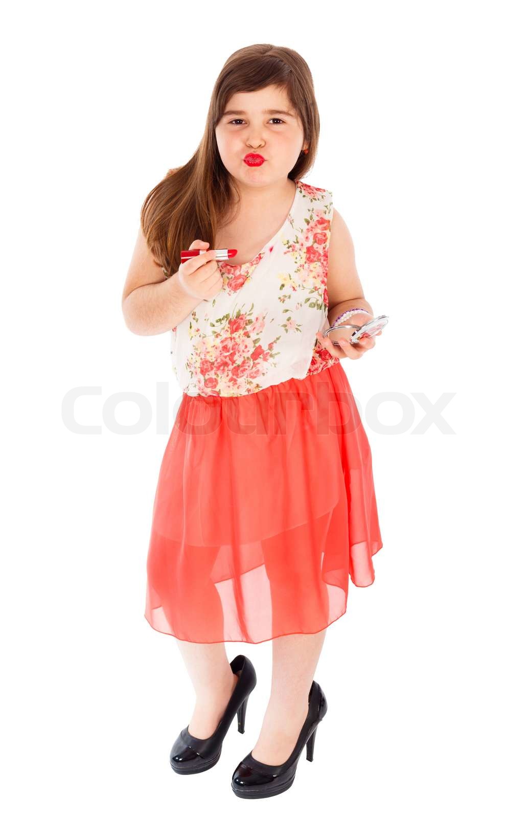 Duck Face from Little Girl | Stock image | Colourbox
