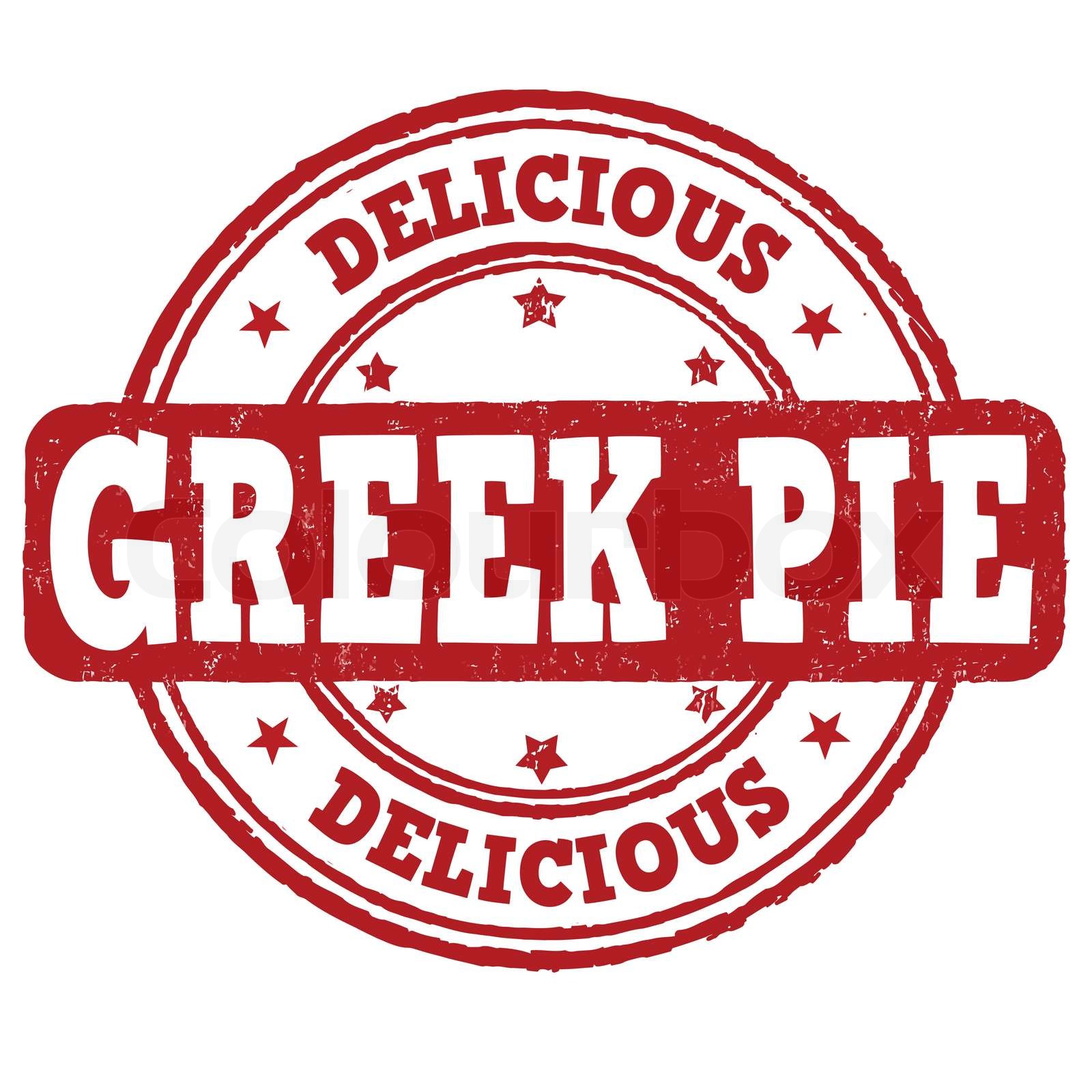 Greek pie stamp | Stock vector | Colourbox
