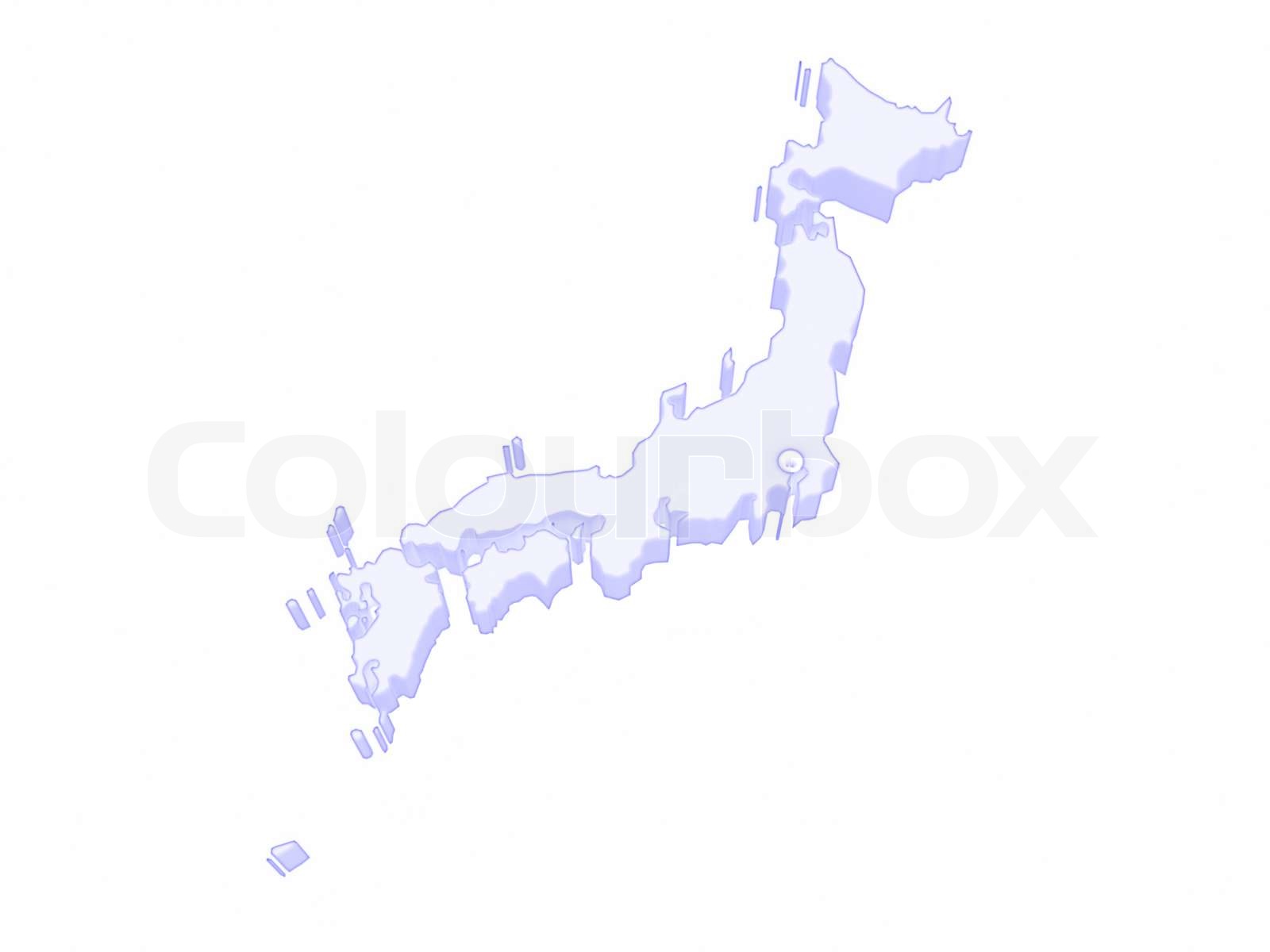 Map of Japan. | Stock image | Colourbox