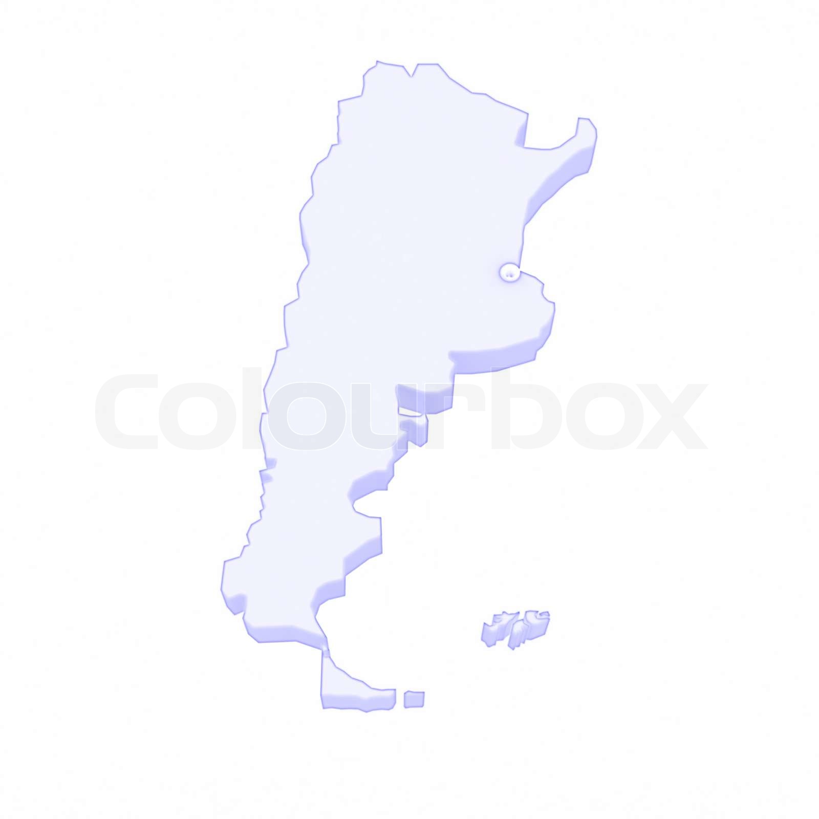 Map of Argentina. | Stock image | Colourbox