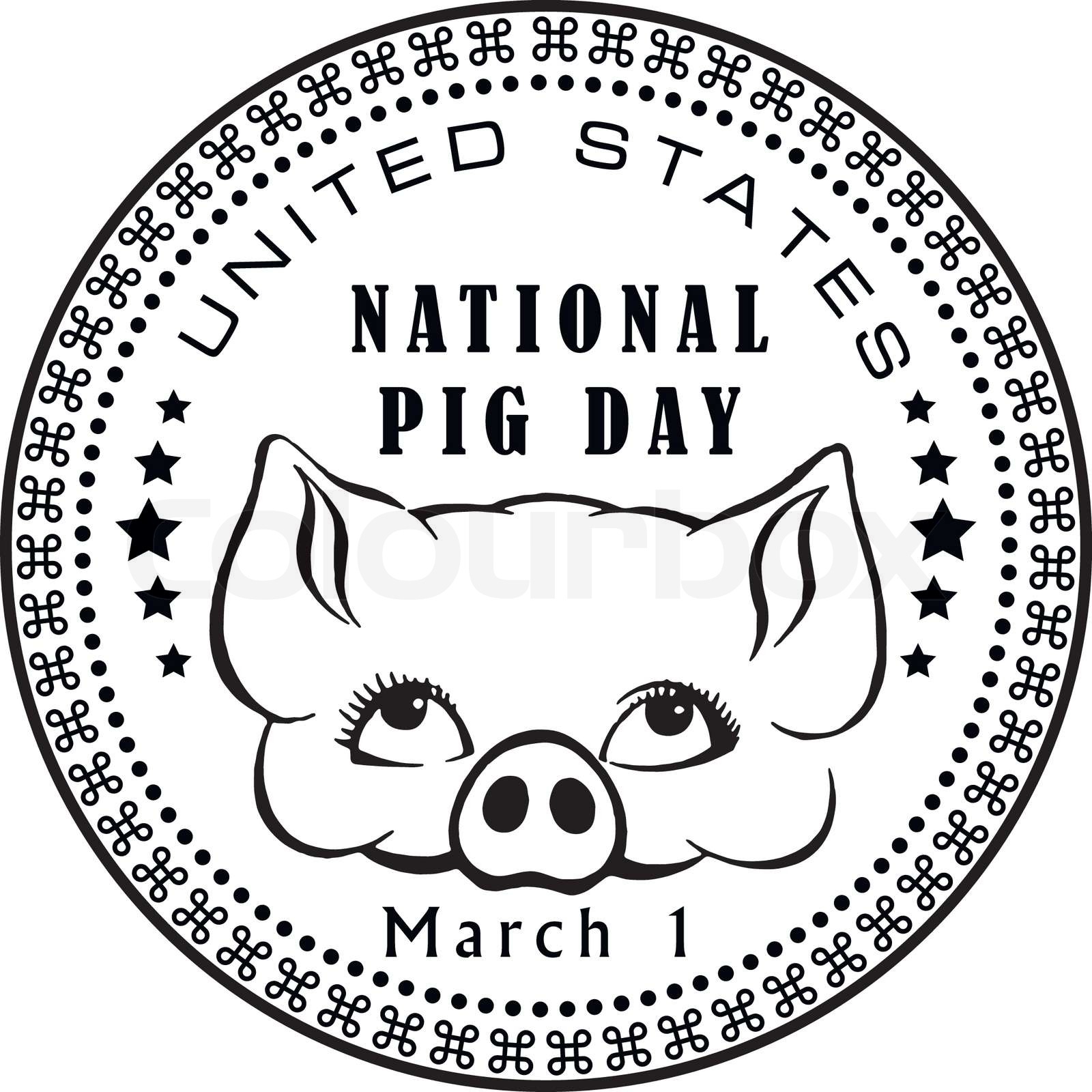 National Pig Day | Stock vector | Colourbox