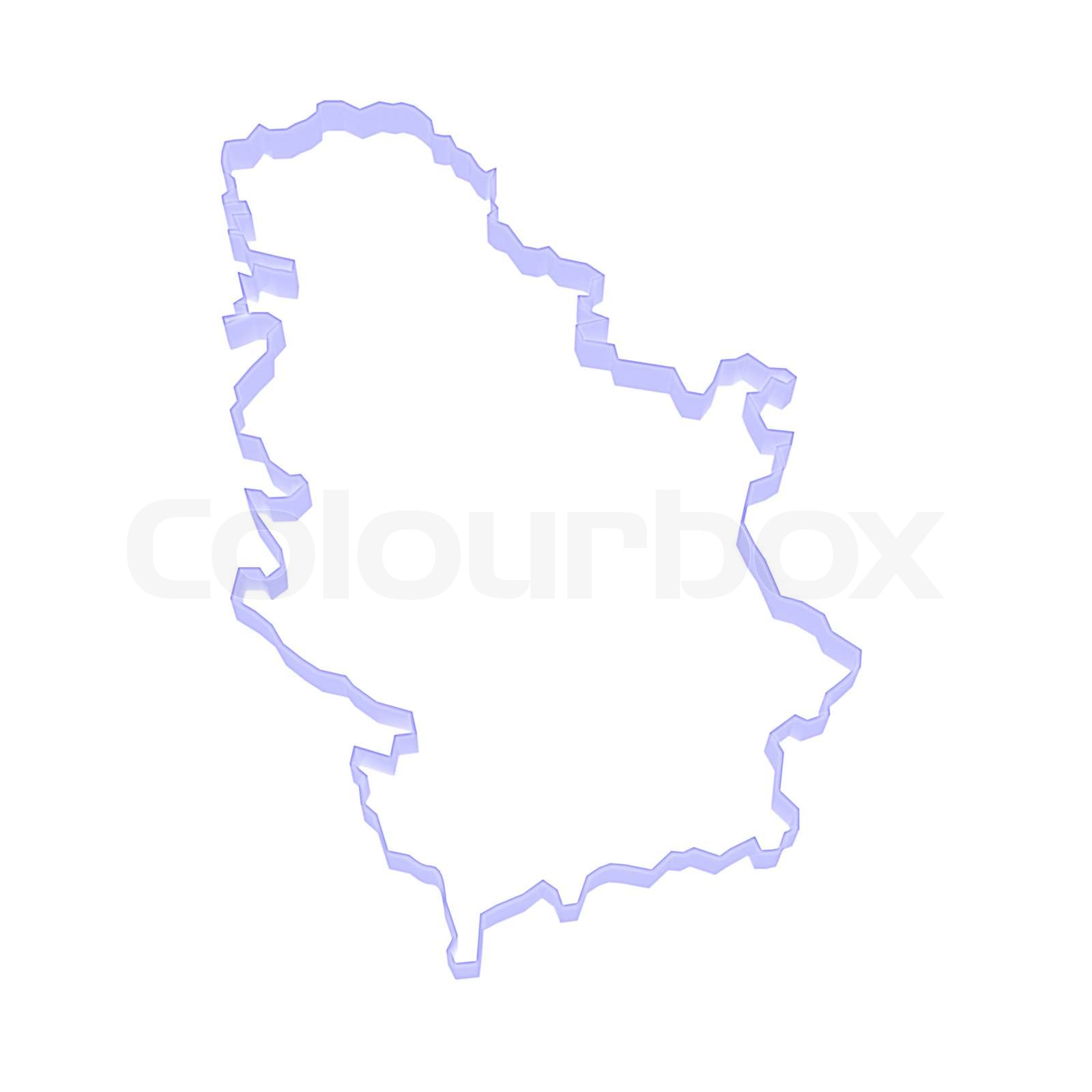 Map Of Serbia Stock Image Colourbox