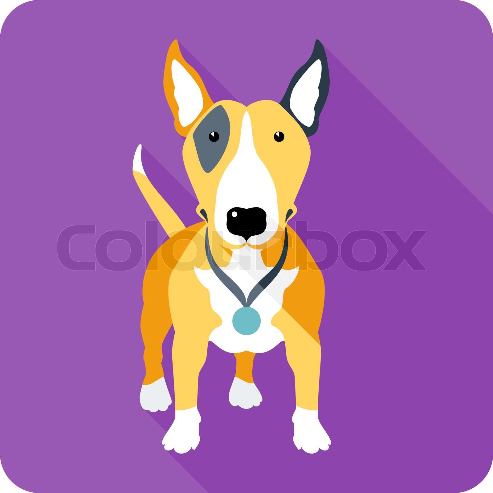 dog icon flat design | Stock vector | Colourbox