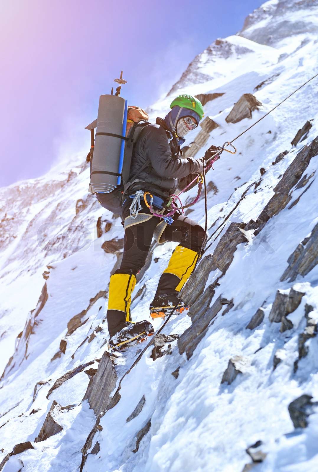 Climber going to the summit | Stock image | Colourbox