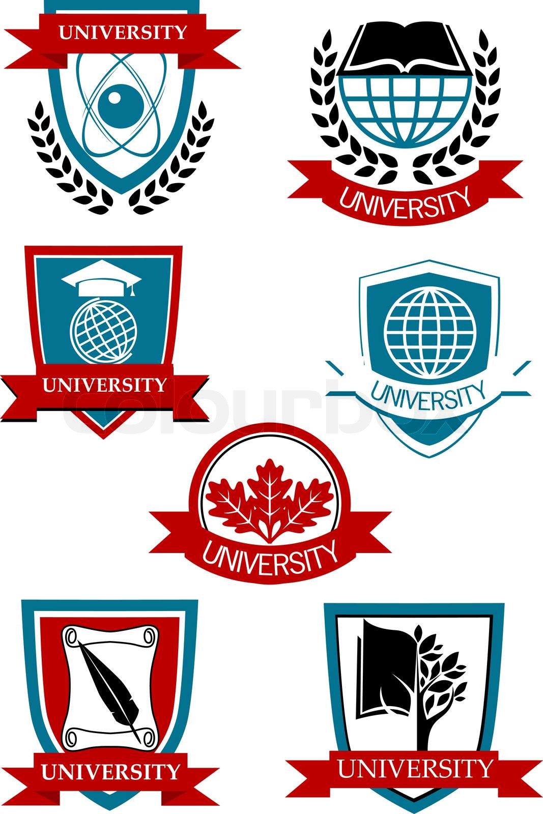 University emblems and symbols | Stock vector | Colourbox