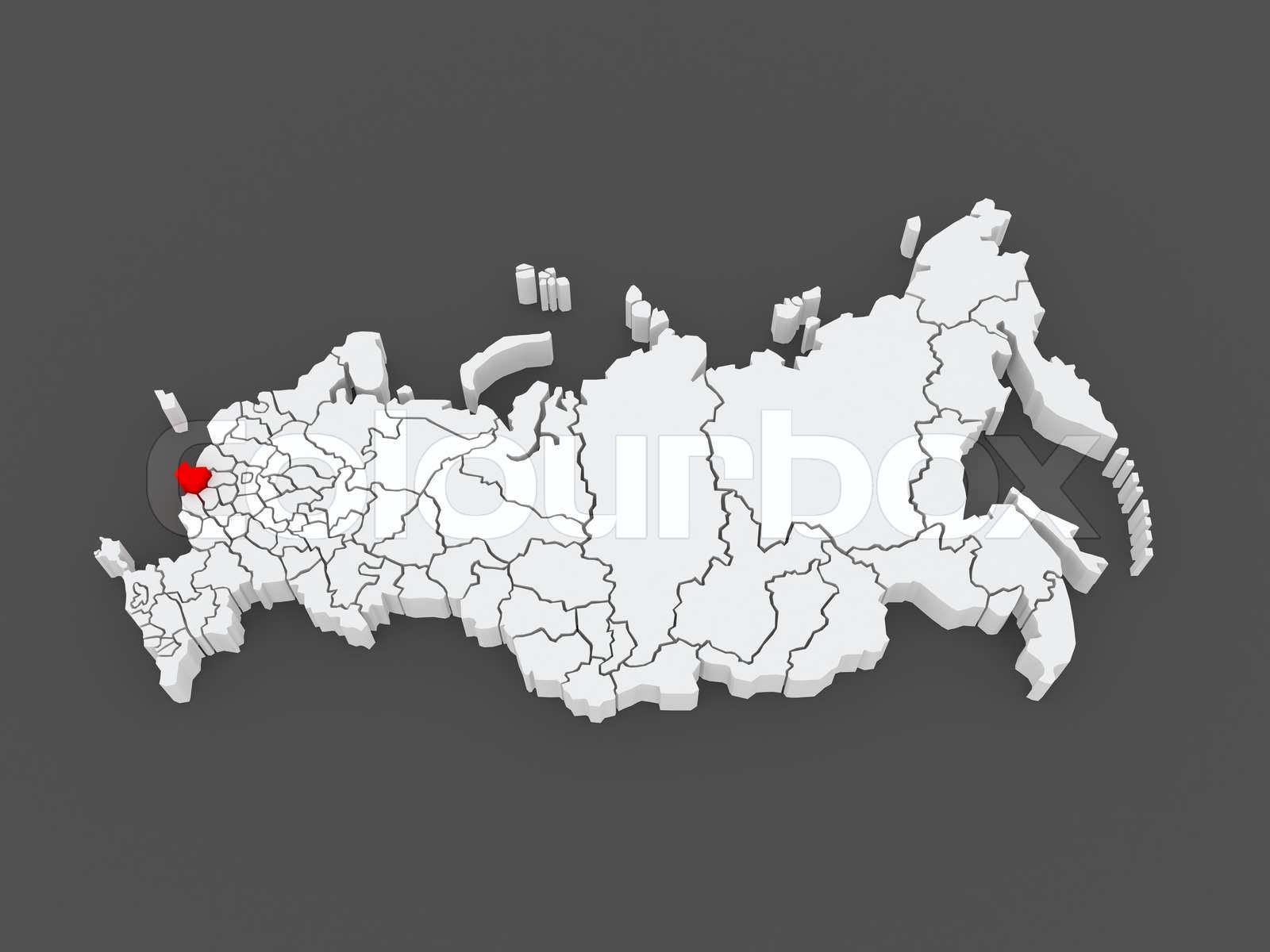 Map of the Russian Federation. Bryansk region. | Stock image | Colourbox