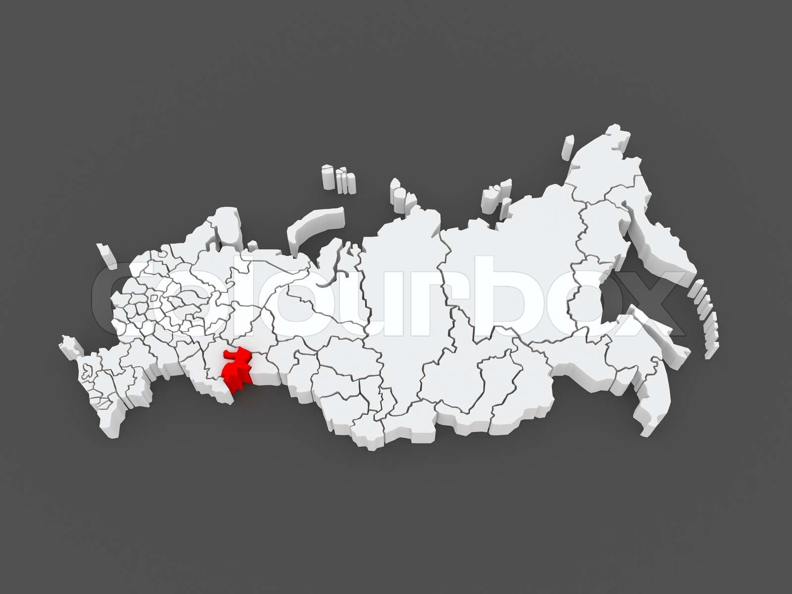 Map of the Russian Federation. Chelyabinsk region. | Stock image ...