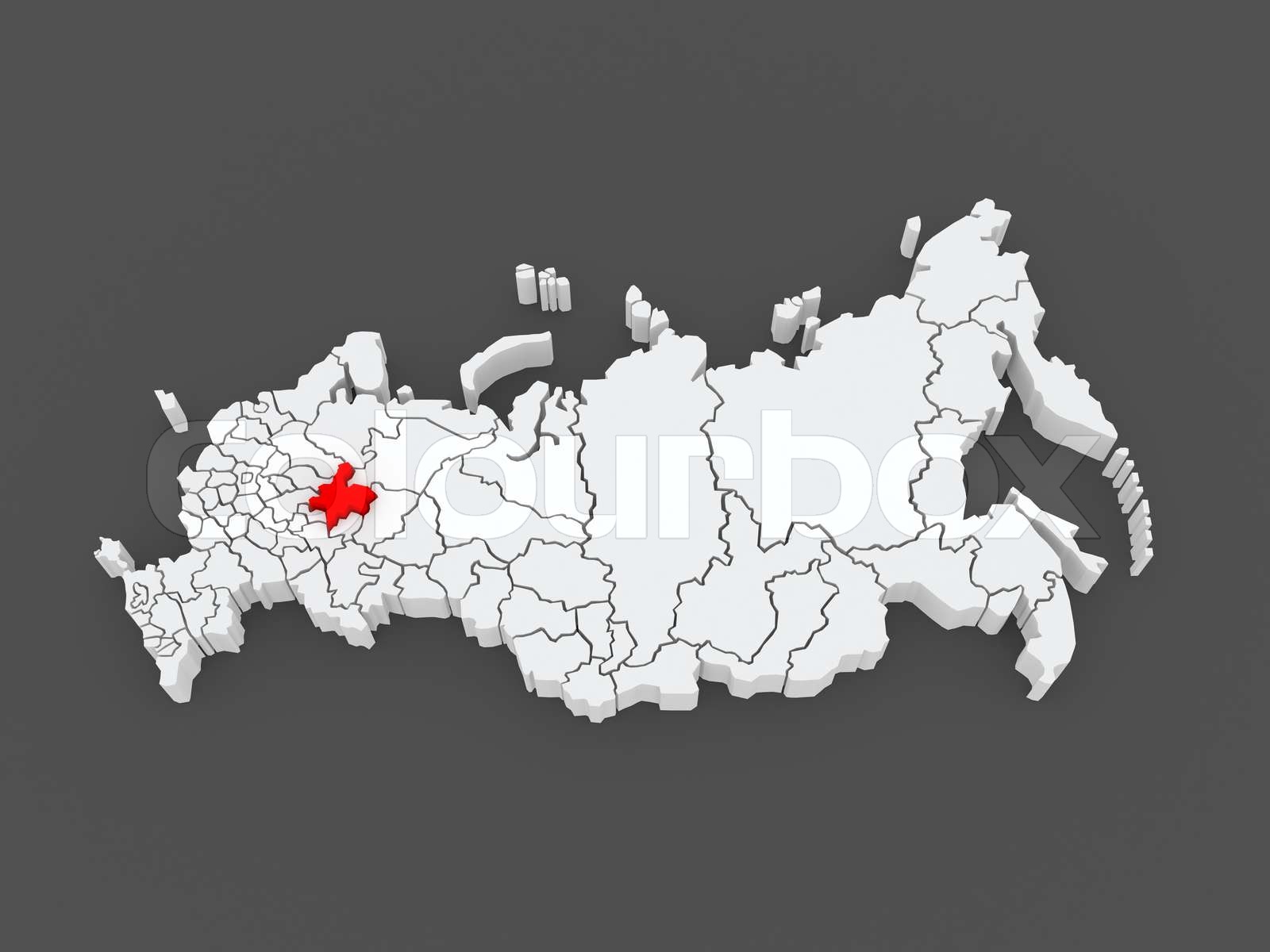 Map of the Russian Federation. Kirov region. | Stock image | Colourbox