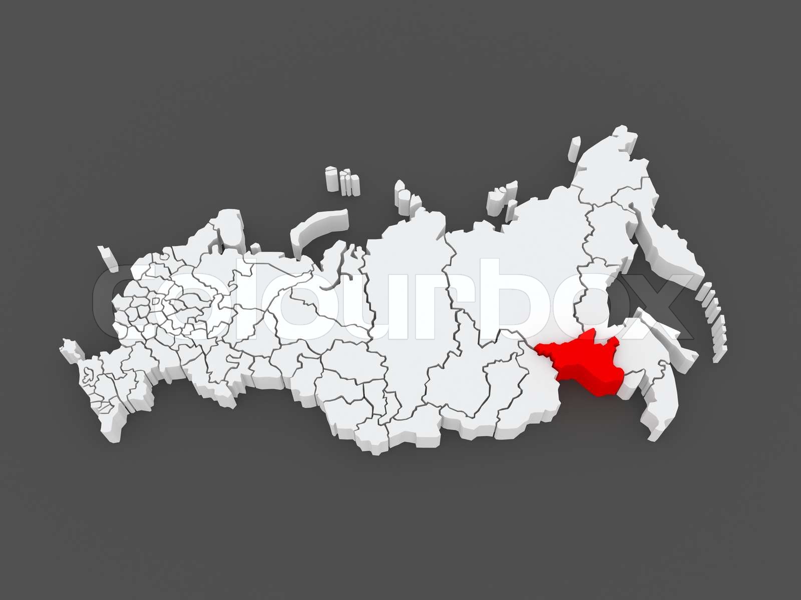 Map of the Russian Federation. Amur region. | Stock image | Colourbox