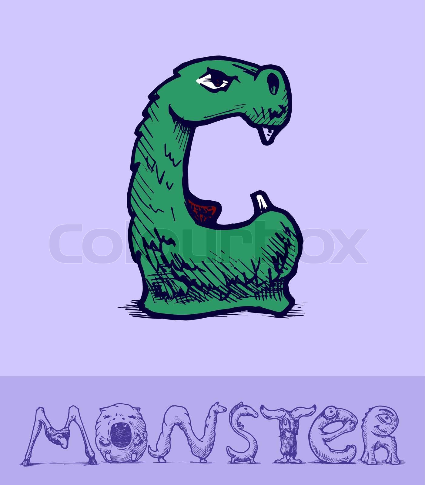 Monster font | Stock vector | Colourbox