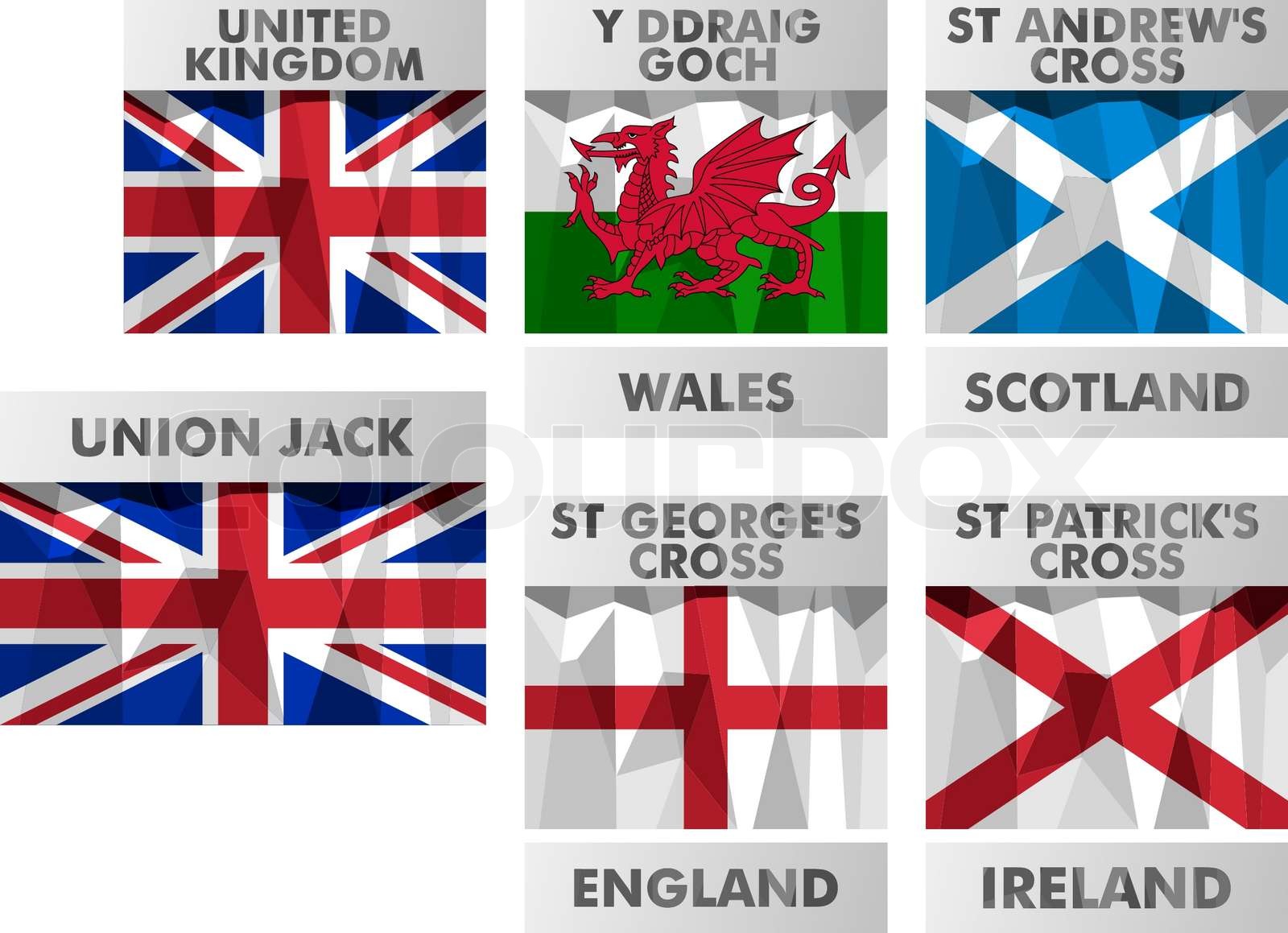 Flags of United Kingdom | Stock vector | Colourbox