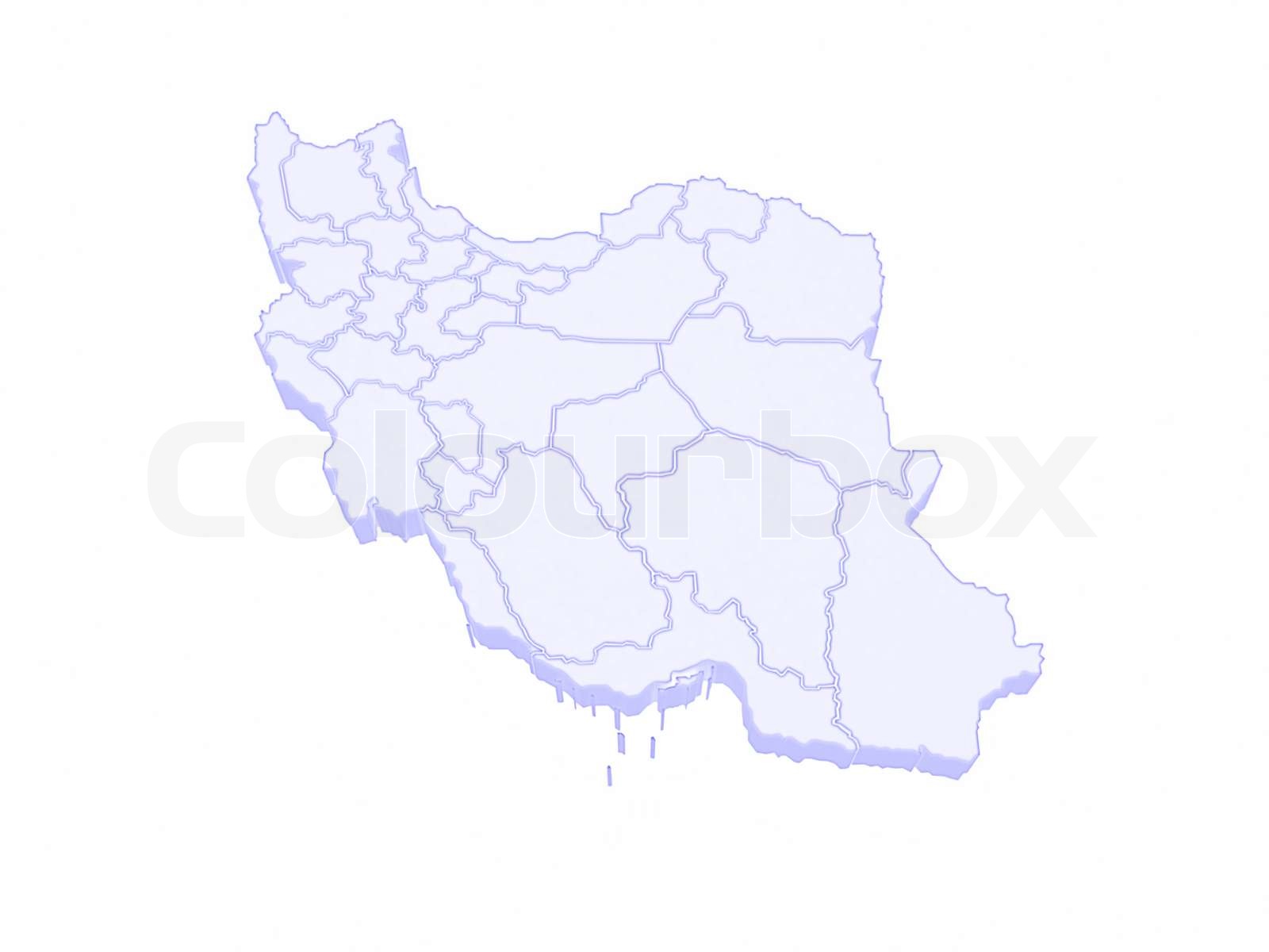 Map of Iran | Stock image | Colourbox