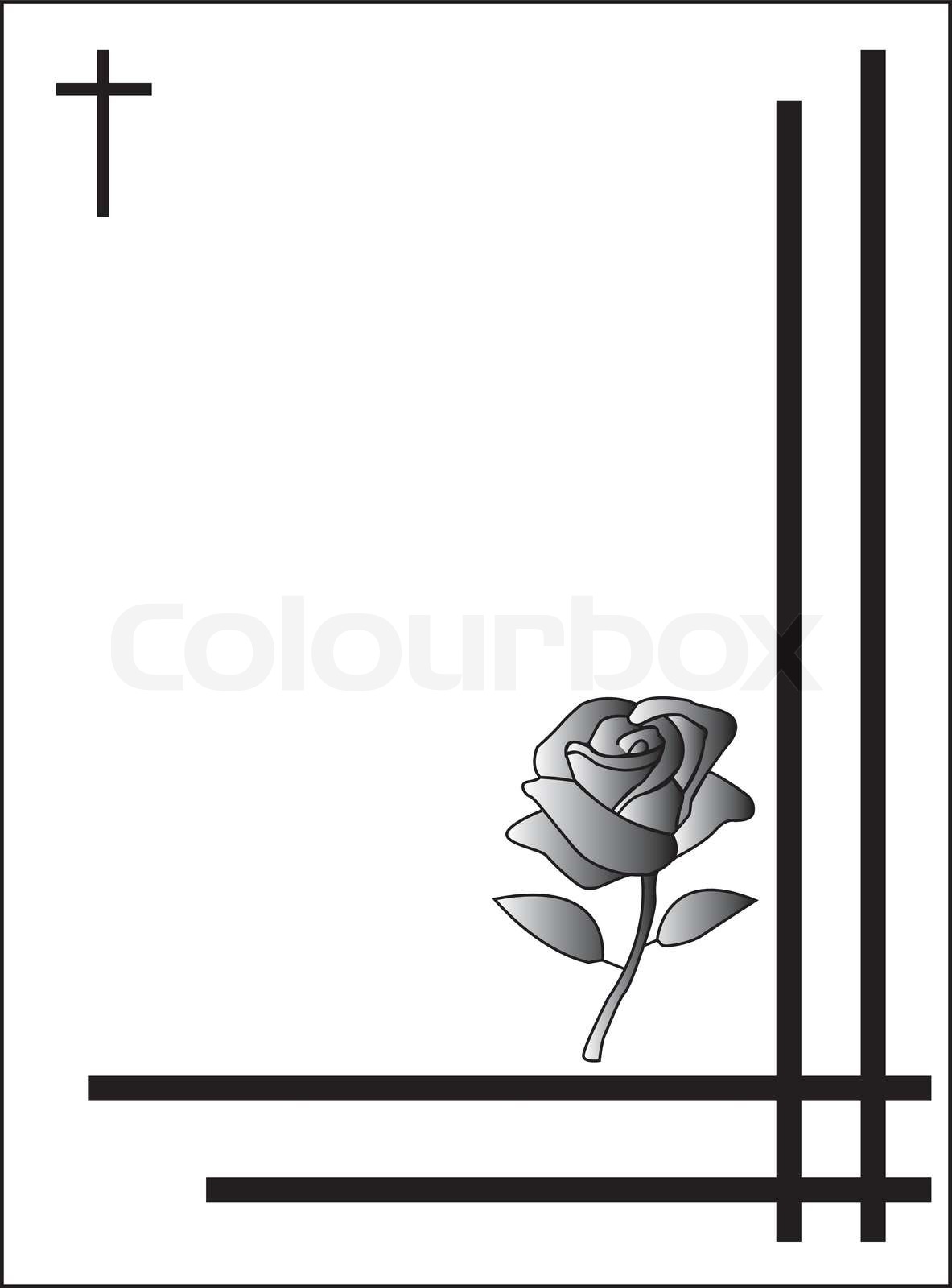 Condolence Card Black White Stock Vector Colourbox condolence-card-black-white-stock-vector-colourbox