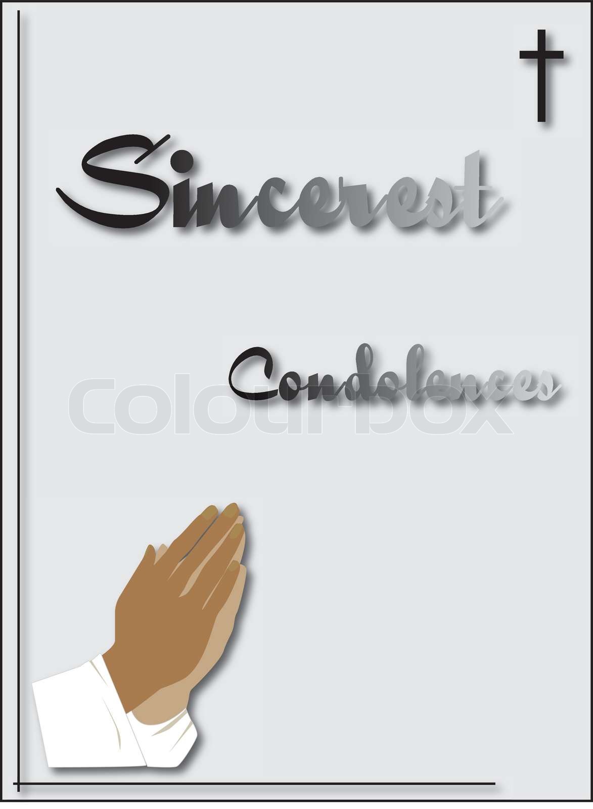 condolence card | Stock vector | Colourbox