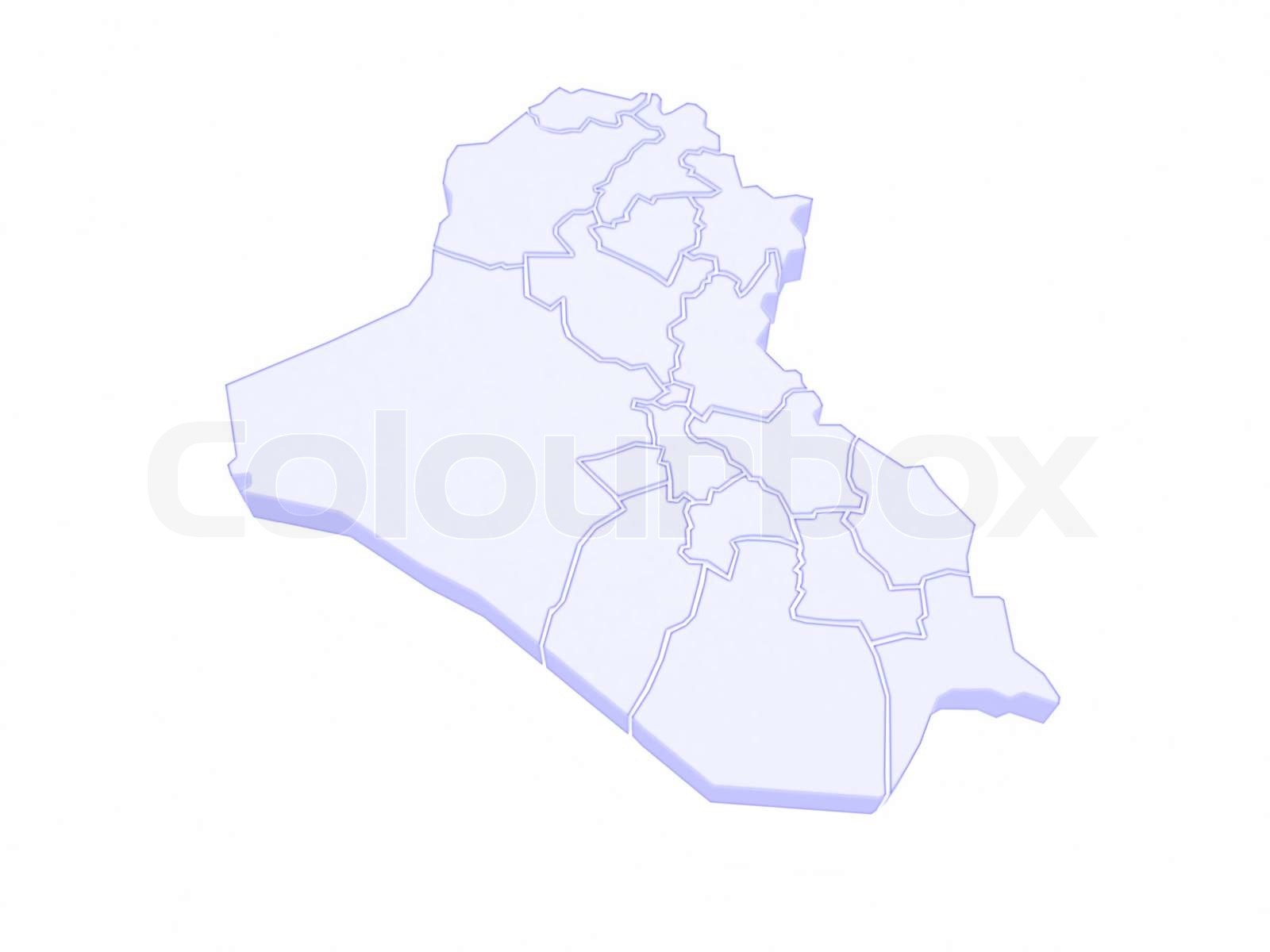 Map of Iraq. | Stock image | Colourbox