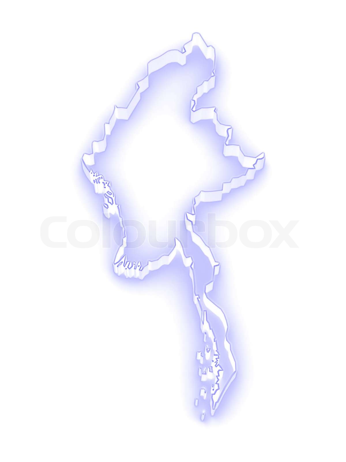 Map of Myanmar. | Stock image | Colourbox