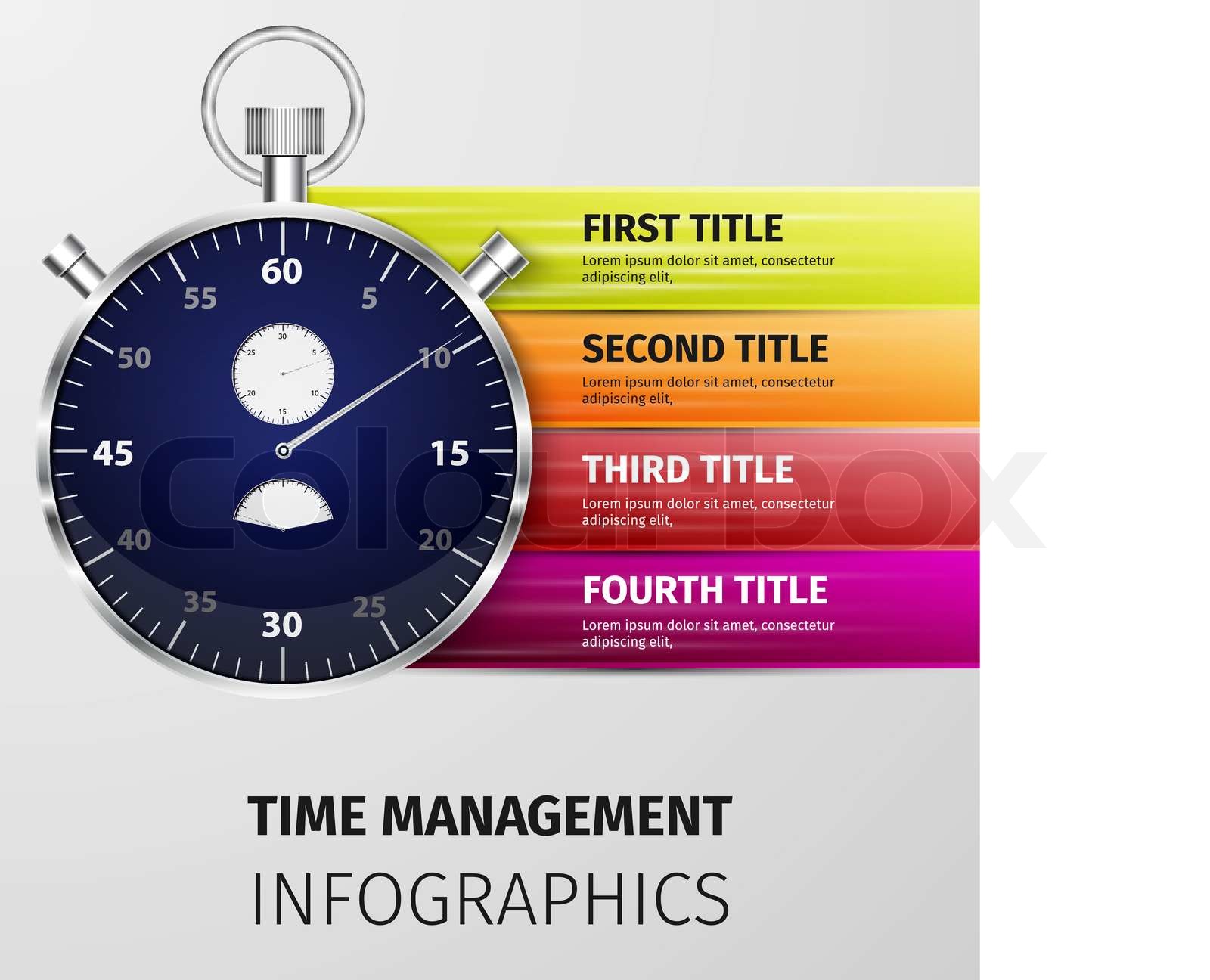 time management infographics | Stock vector | Colourbox