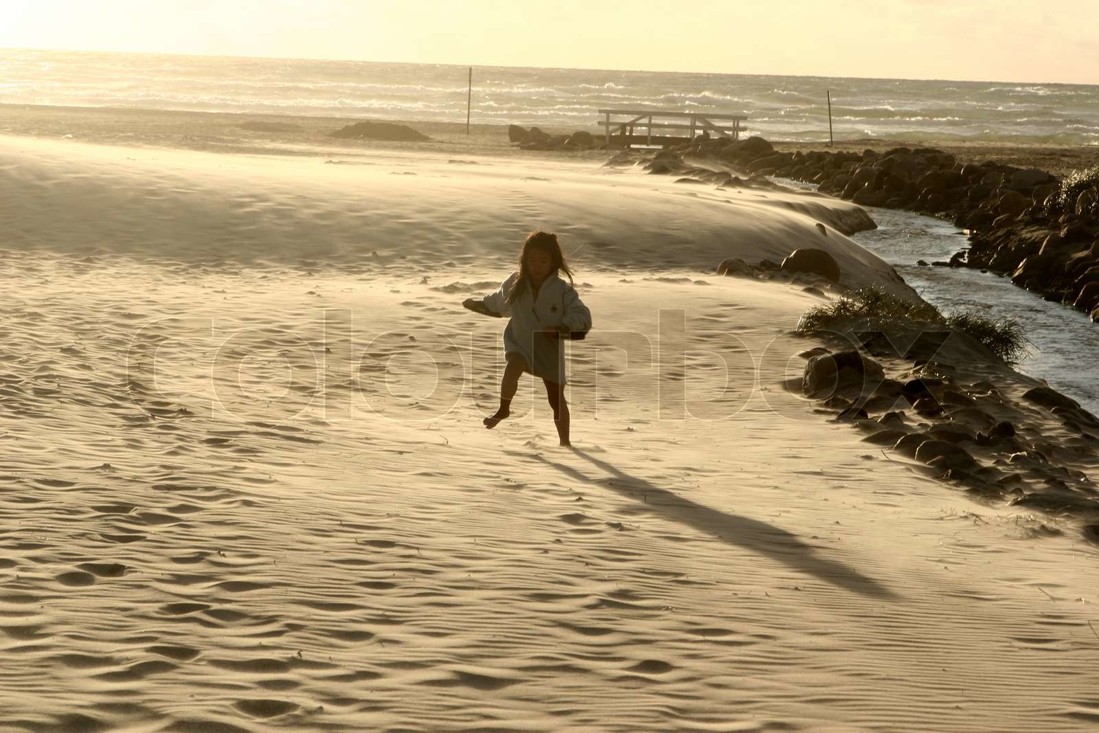summer in denmark:beach of loekken, people on the beach | Stock image ...
