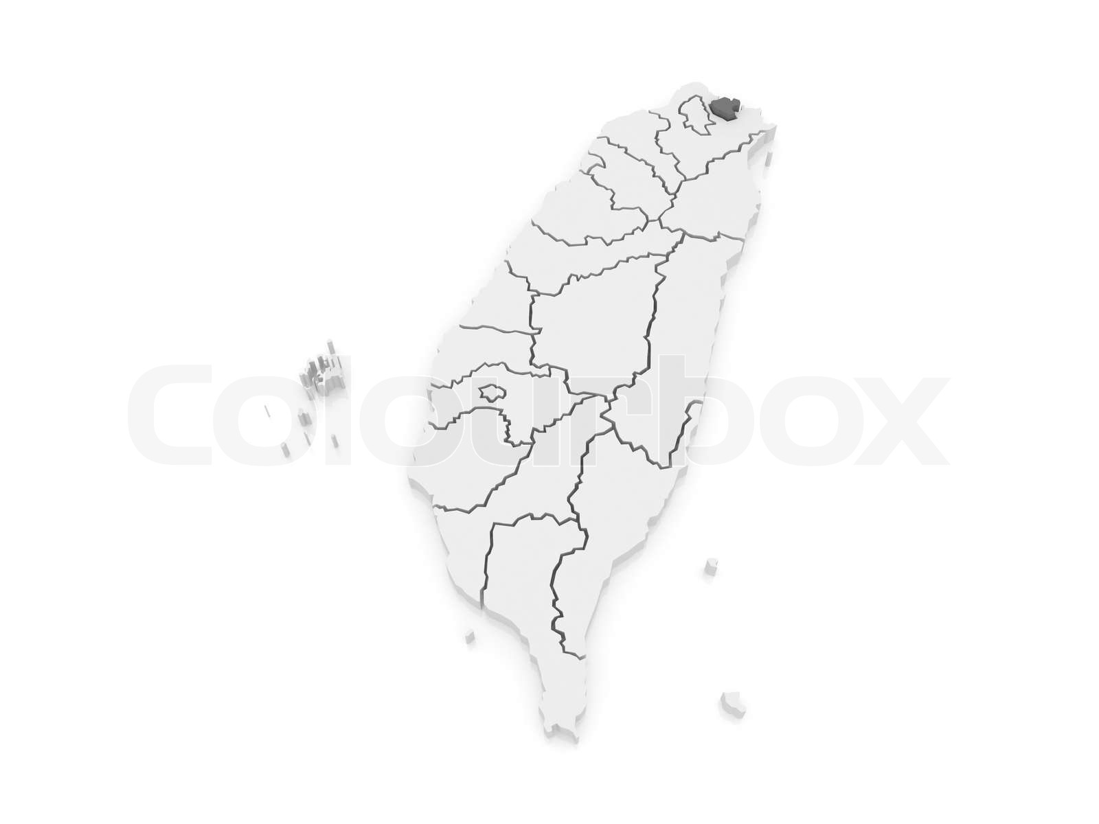 Map of Keelung City. Taiwan. | Stock image | Colourbox