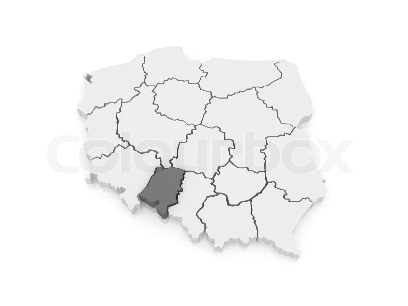 Map of Opole. Poland. | Stock image | Colourbox