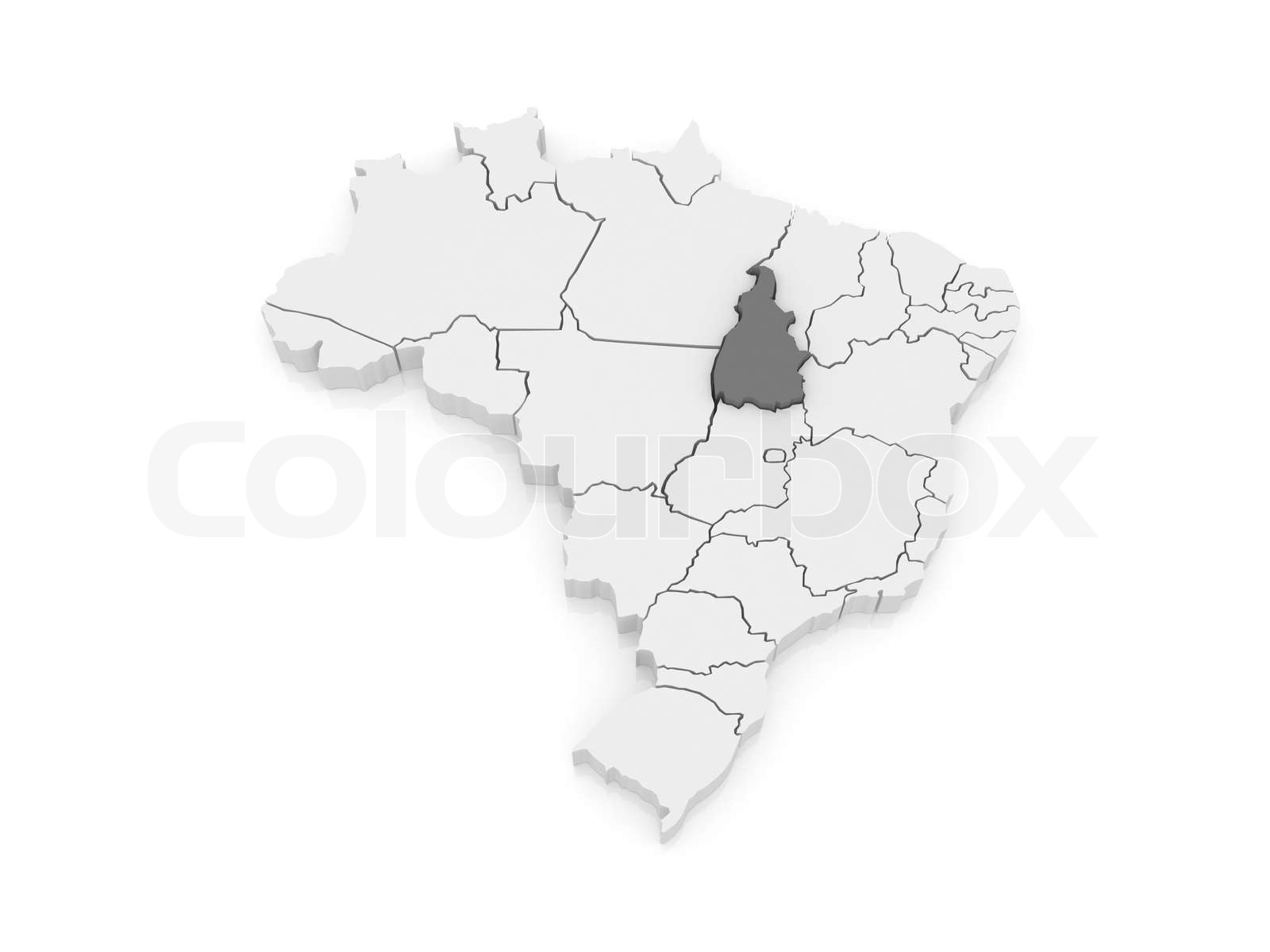 Map of Tocantins. Brazil. | Stock image | Colourbox