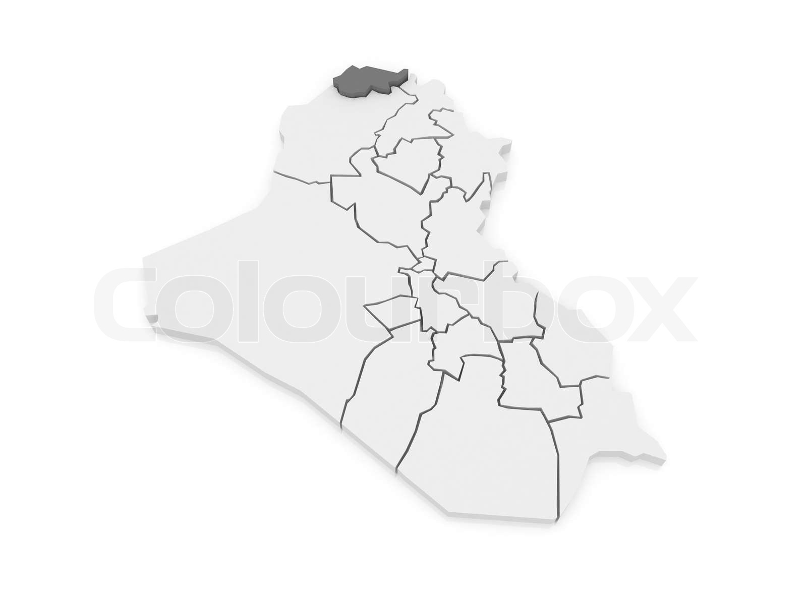 Map of Dohuk. Iraq. | Stock image | Colourbox
