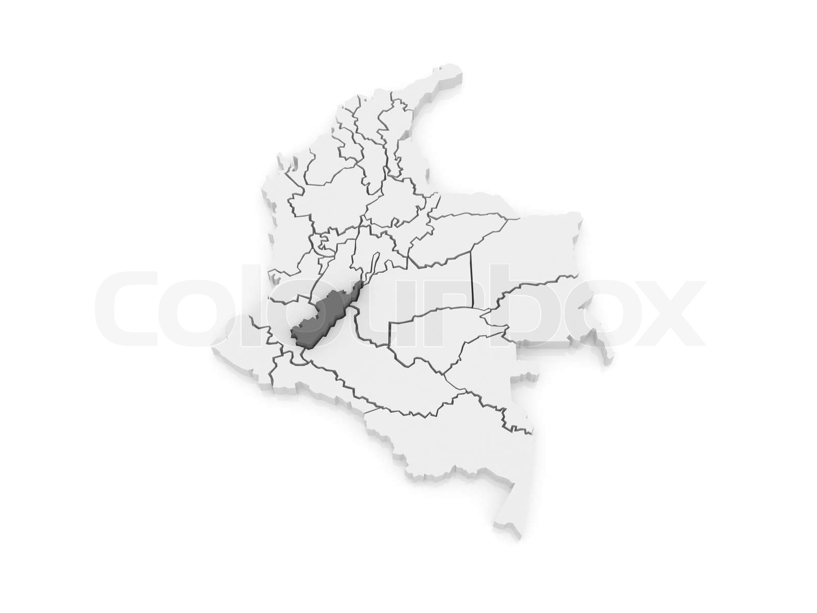 Map of Huila. Colombia. | Stock image | Colourbox
