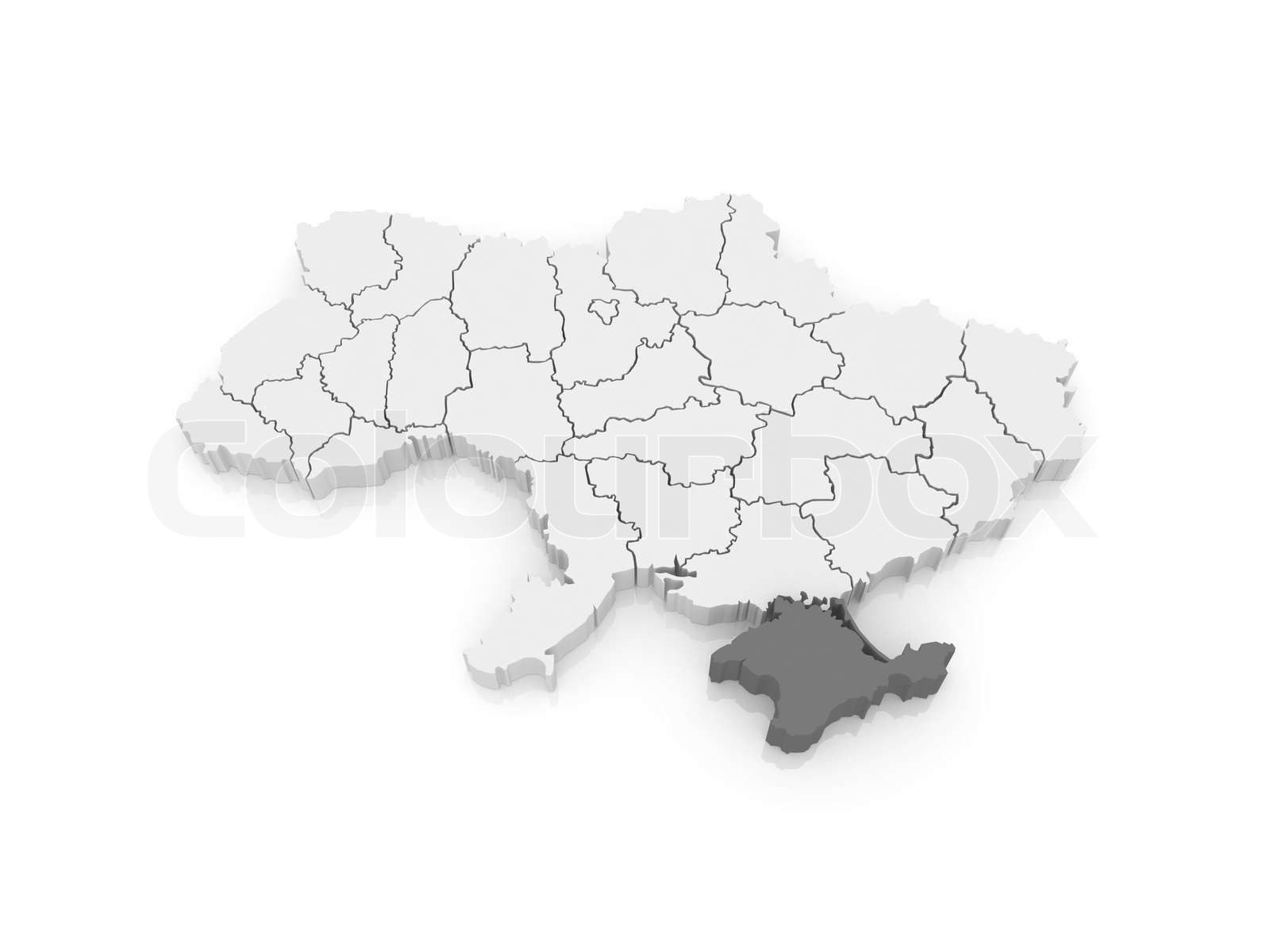 Map of Republic of Crimea. Ukraine. | Stock image | Colourbox