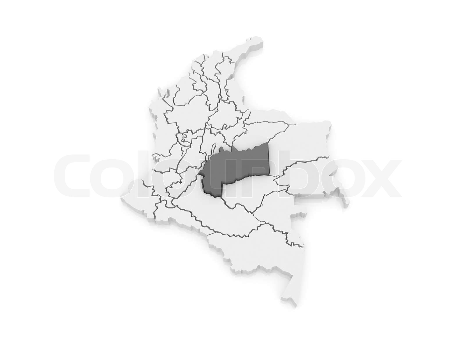 Map of Meta. Colombia. | Stock image | Colourbox