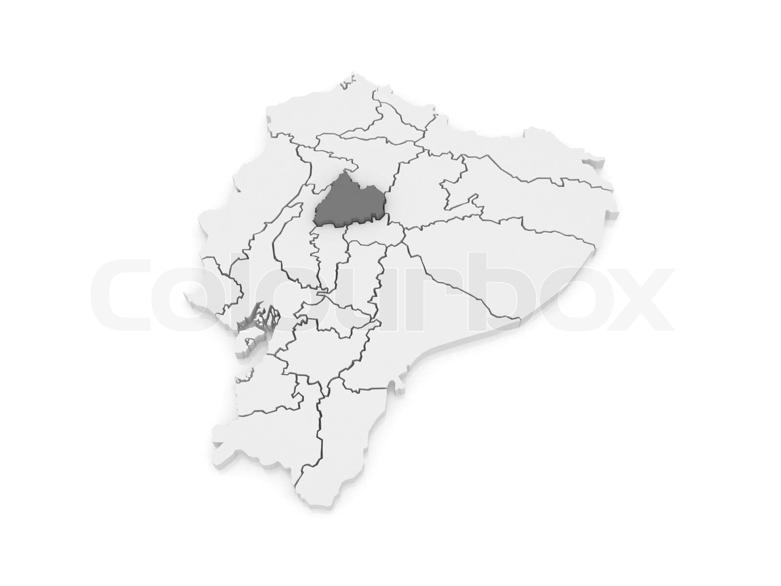 Map of Cotopaxi. Ecuador. | Stock image | Colourbox