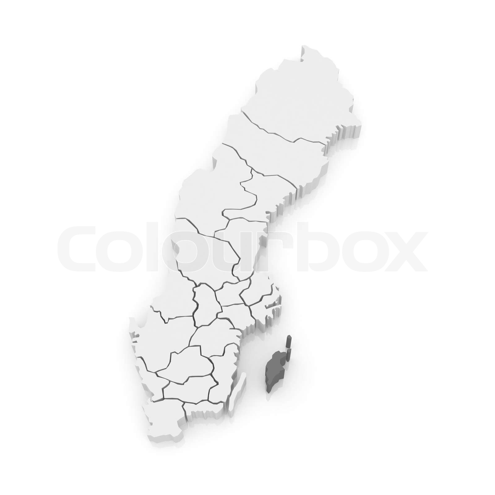 Map of Gotland. Sweden. | Stock image | Colourbox