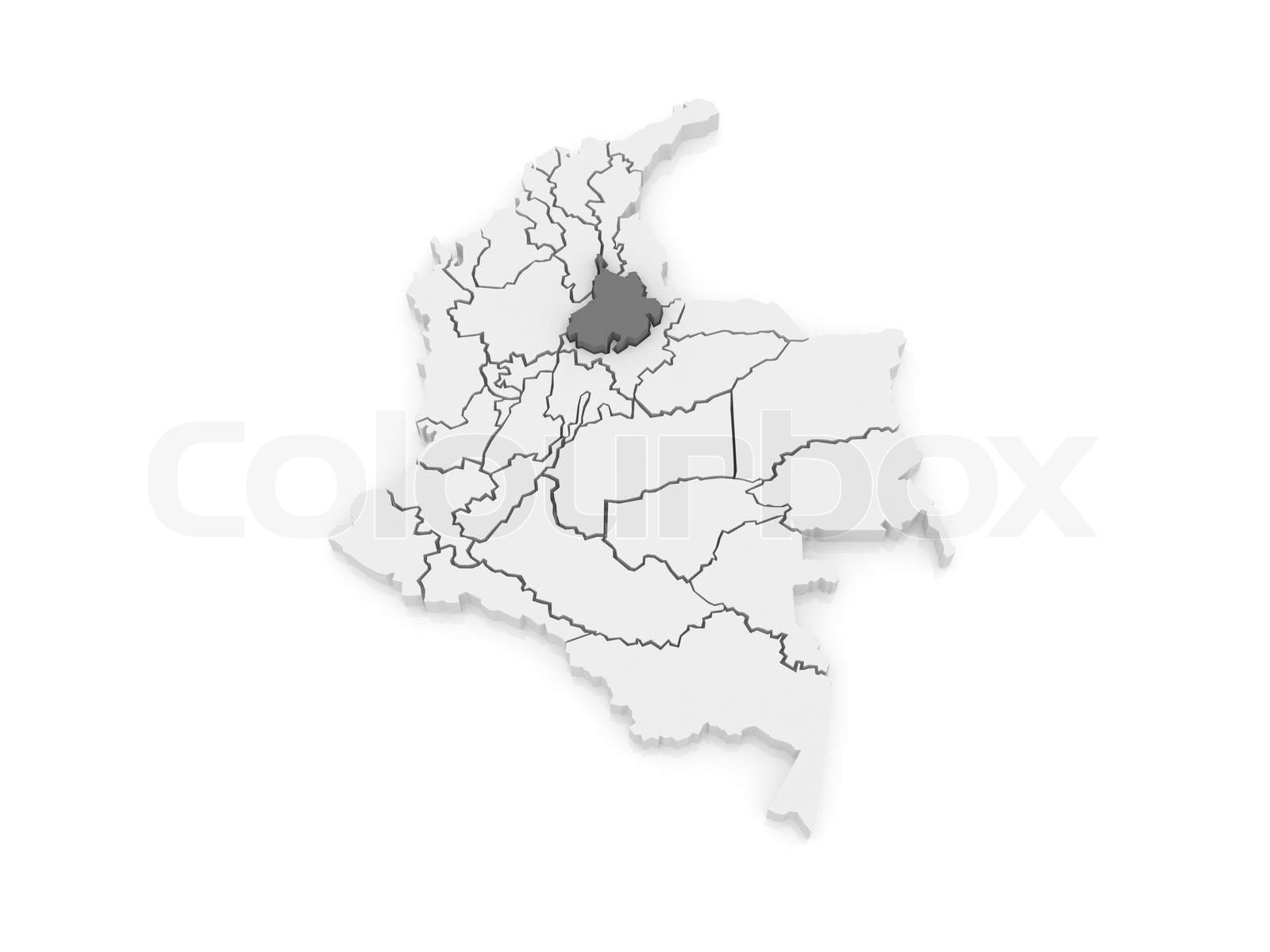 Map of Santander. Colombia. | Stock image | Colourbox