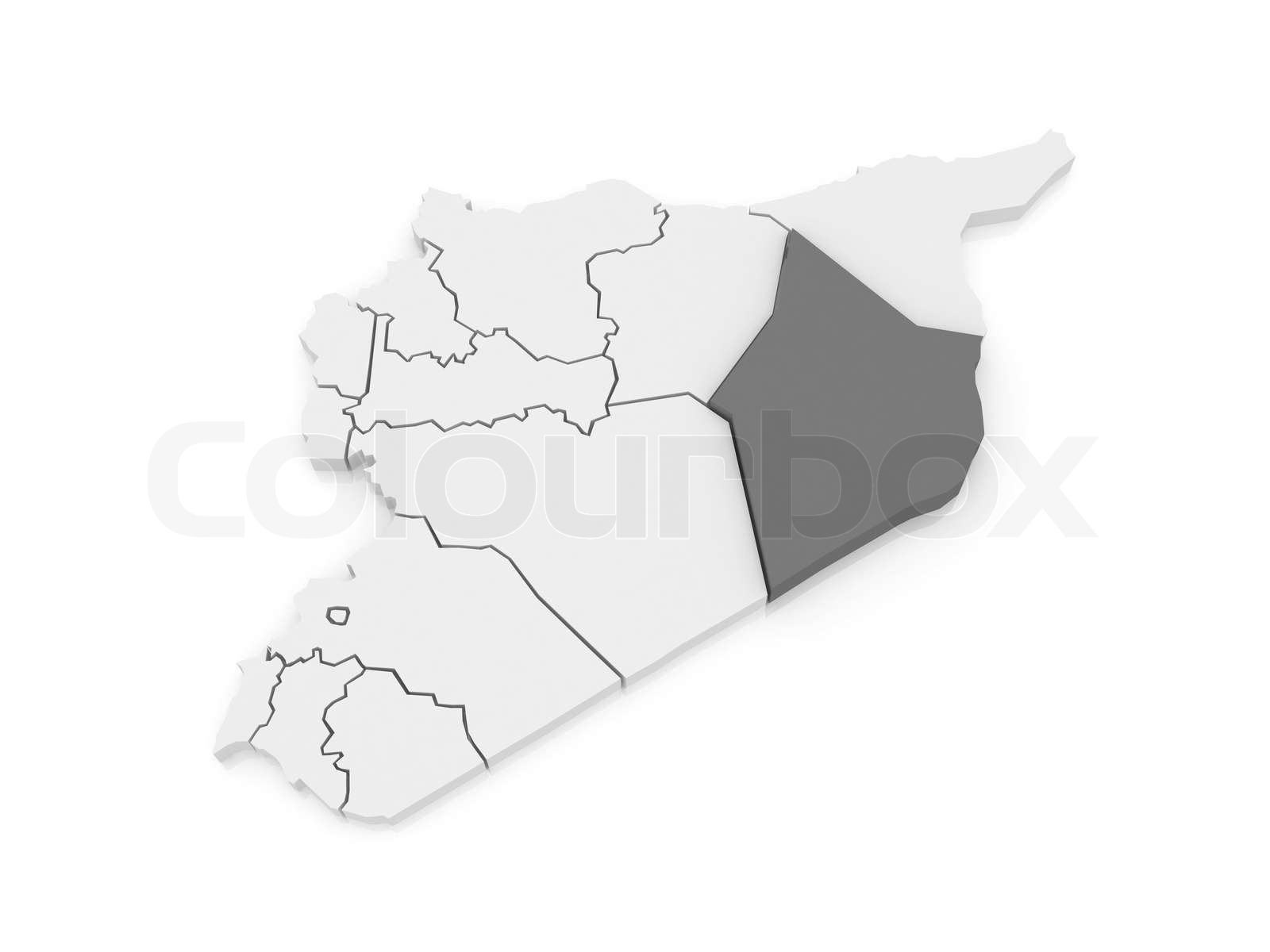 Map of Deir ez-Zor. Syria. | Stock image | Colourbox