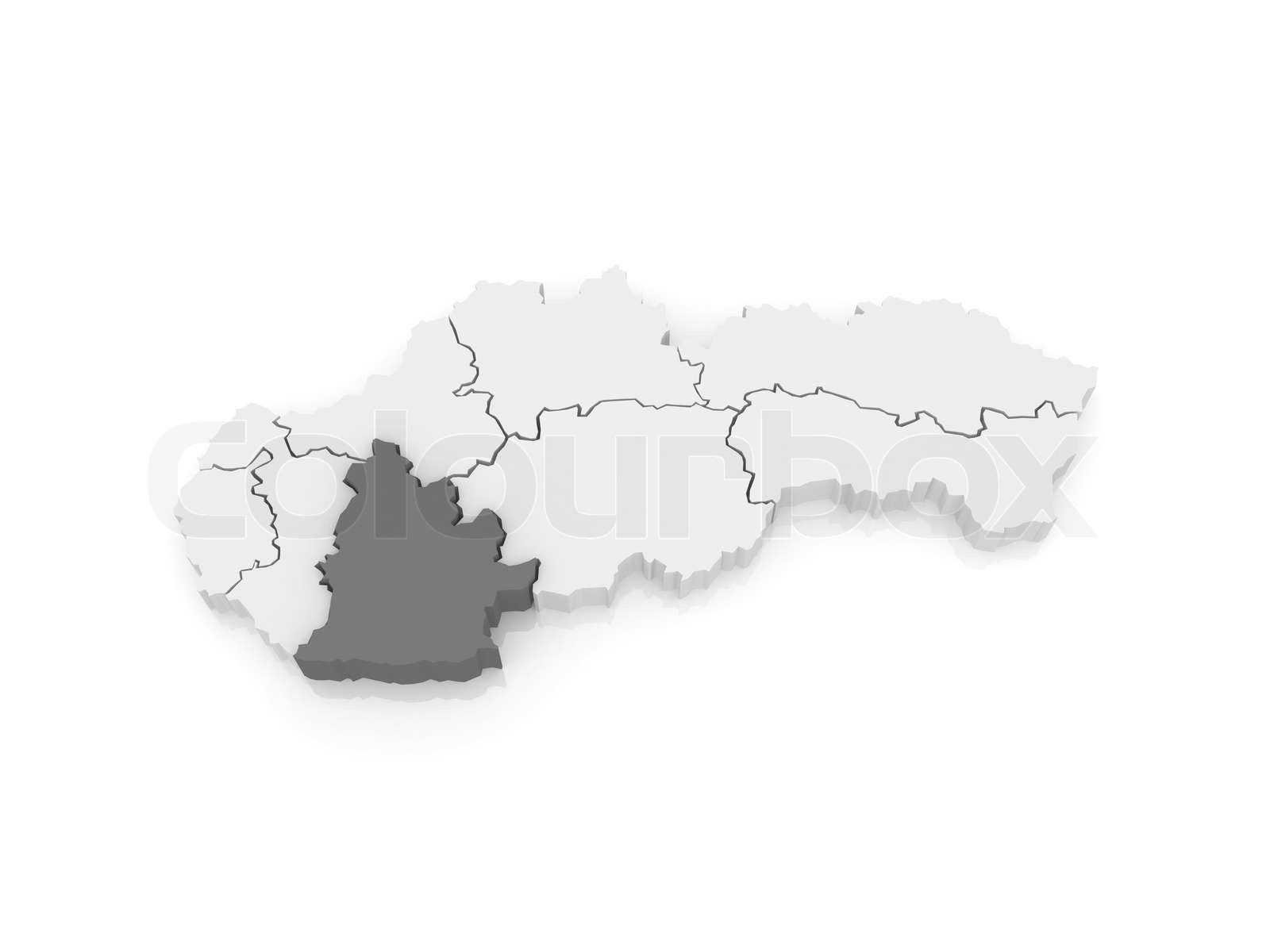 Map of Nitra. Slovakia. | Stock image | Colourbox
