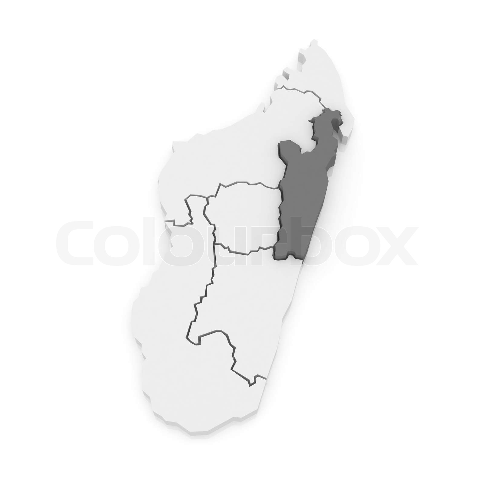 Map of Toamasina. Madagascar. | Stock image | Colourbox