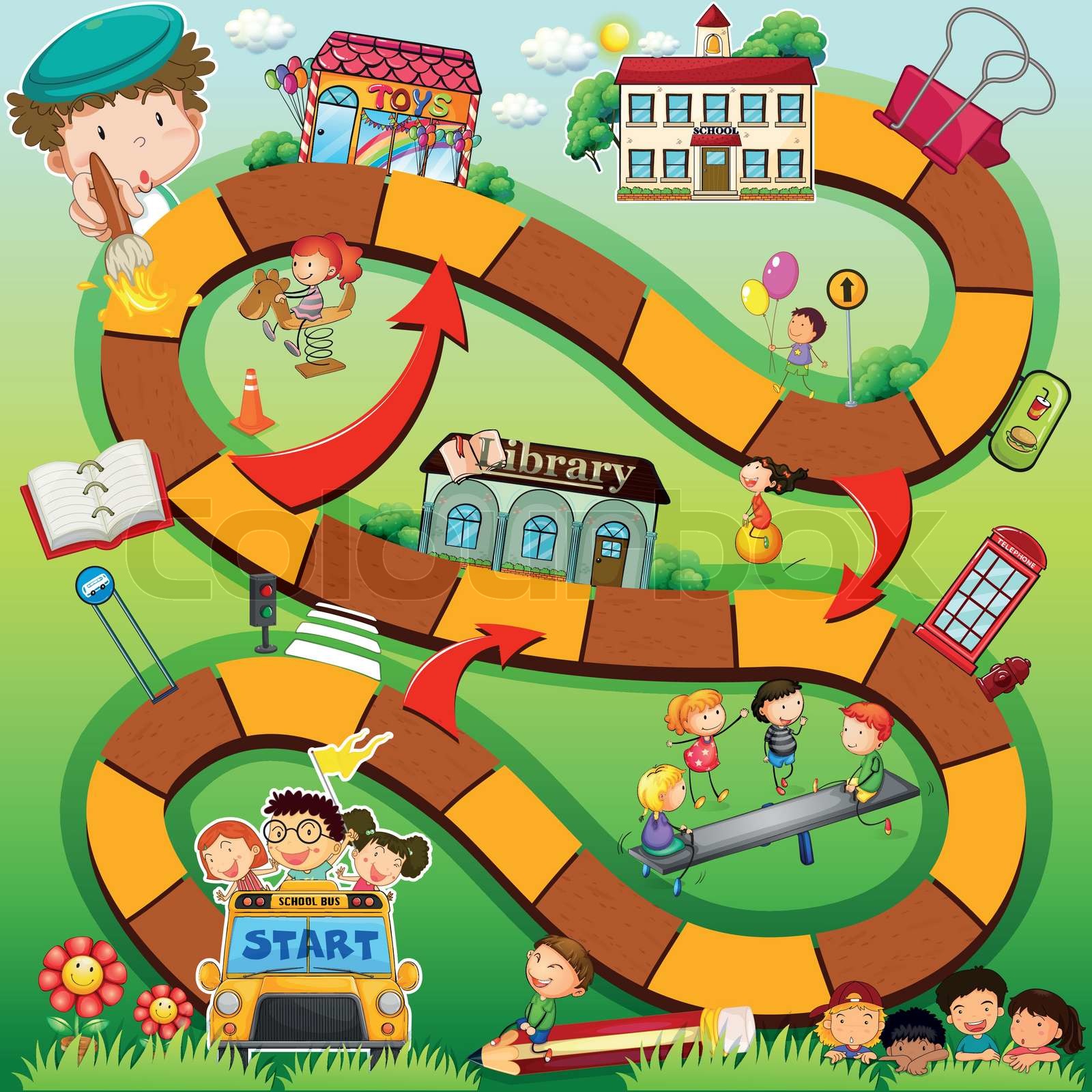 skole, clipart, problem | Stock vektor | Colourbox