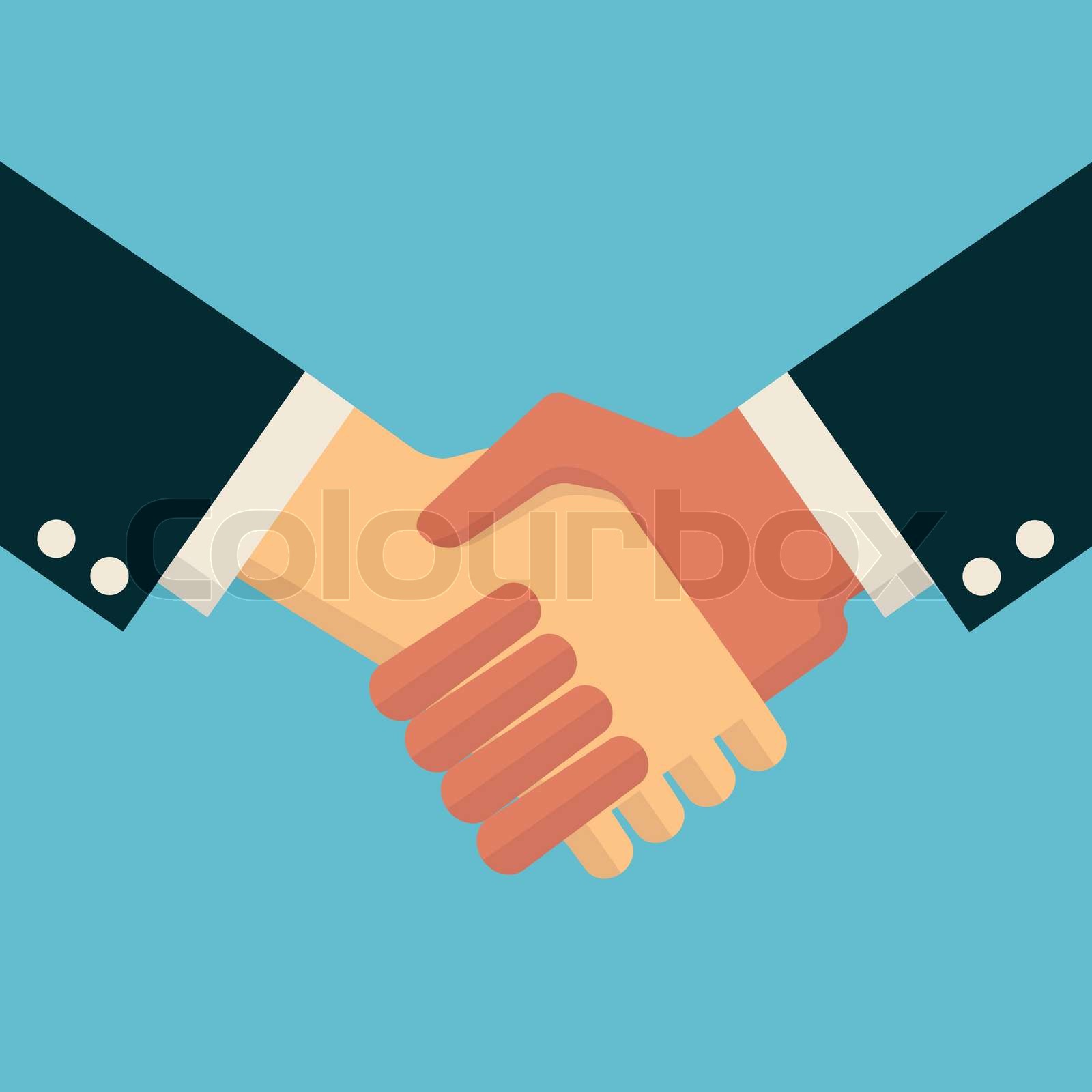 handschlag, vertrag, sinnbild | Stock-Vektor | Colourbox