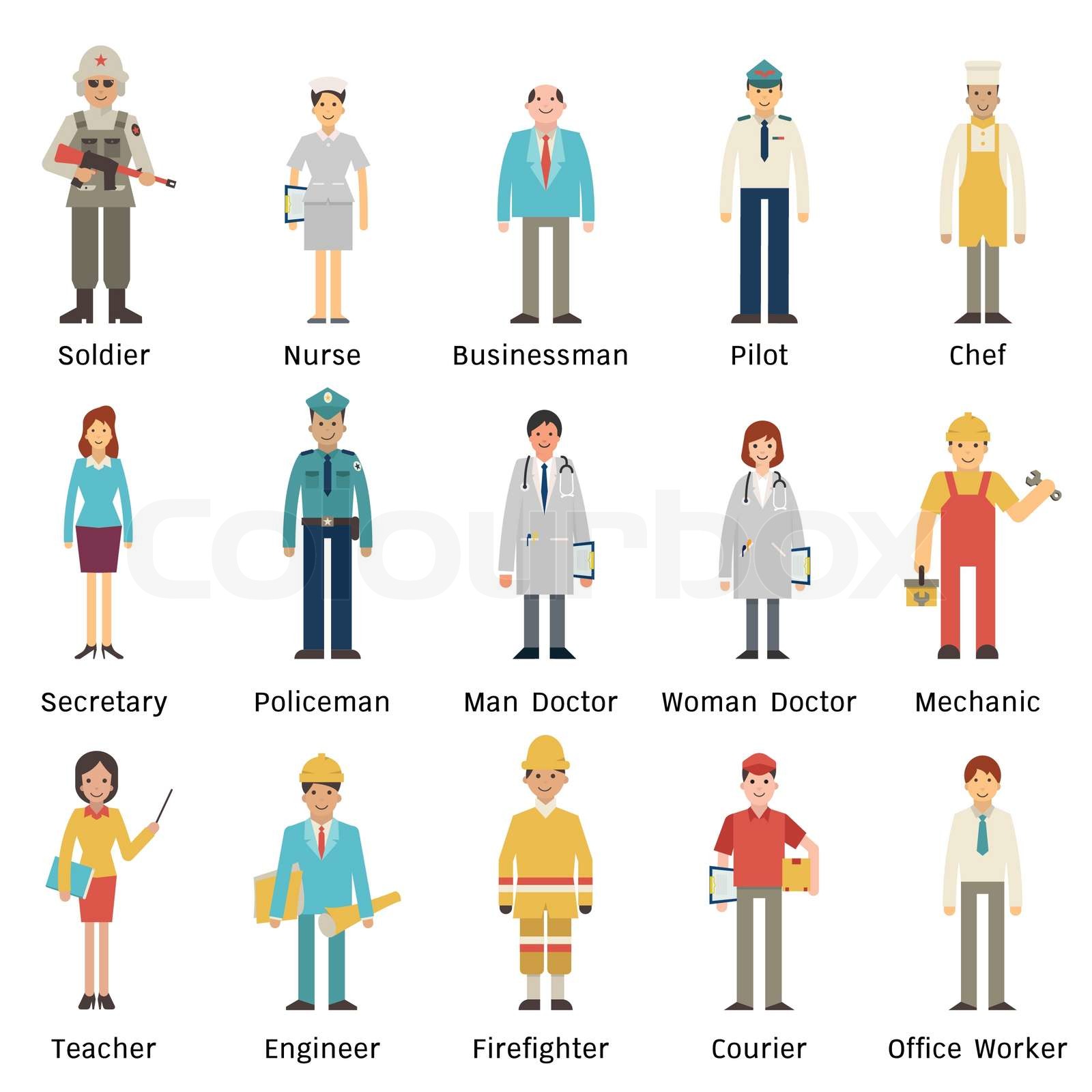 Occupation set | Stock vector | Colourbox