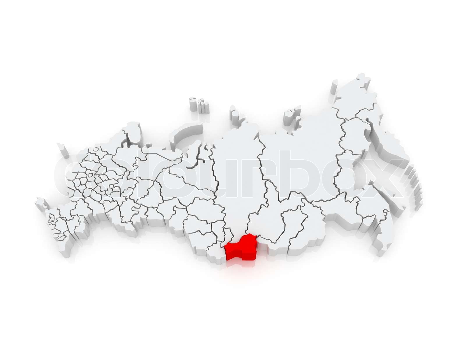 Map of the Russian Federation. Republic of Tyva (Tuva). | Stock image ...