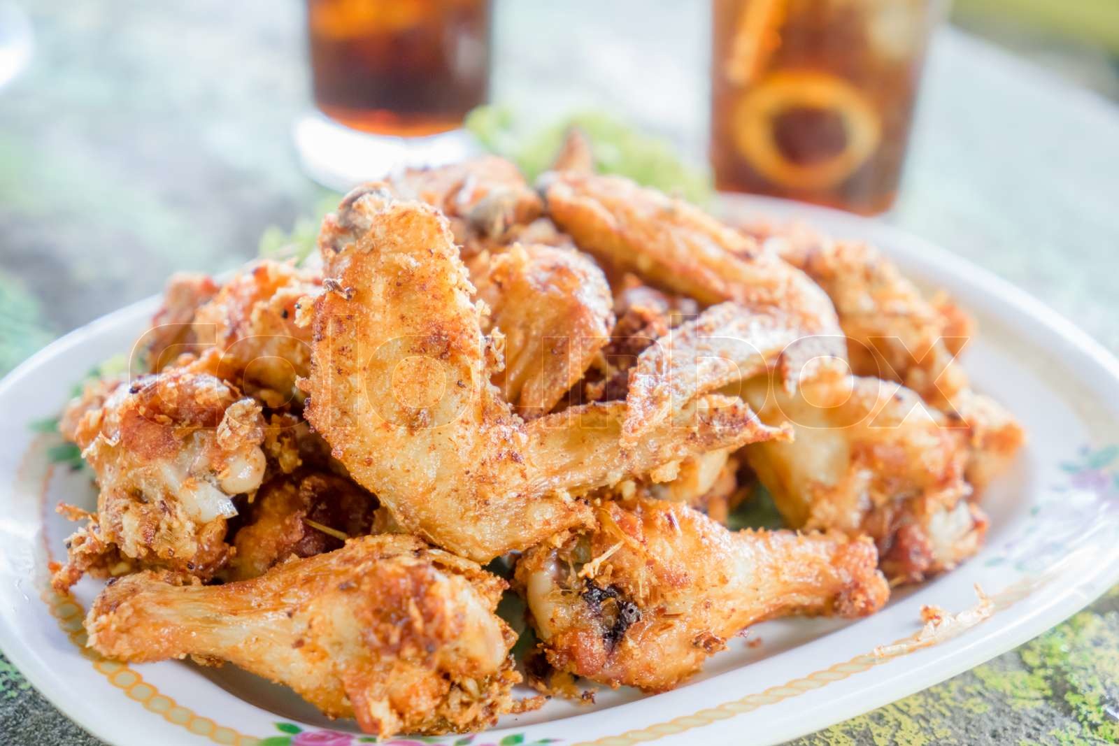 close up fried chicken | Stock image | Colourbox
