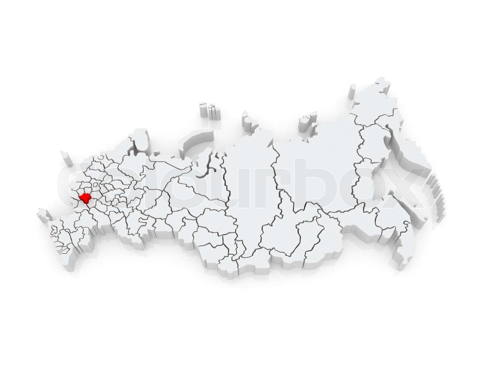 Map of the Russian Federation. Lipetsk region. | Stock image | Colourbox