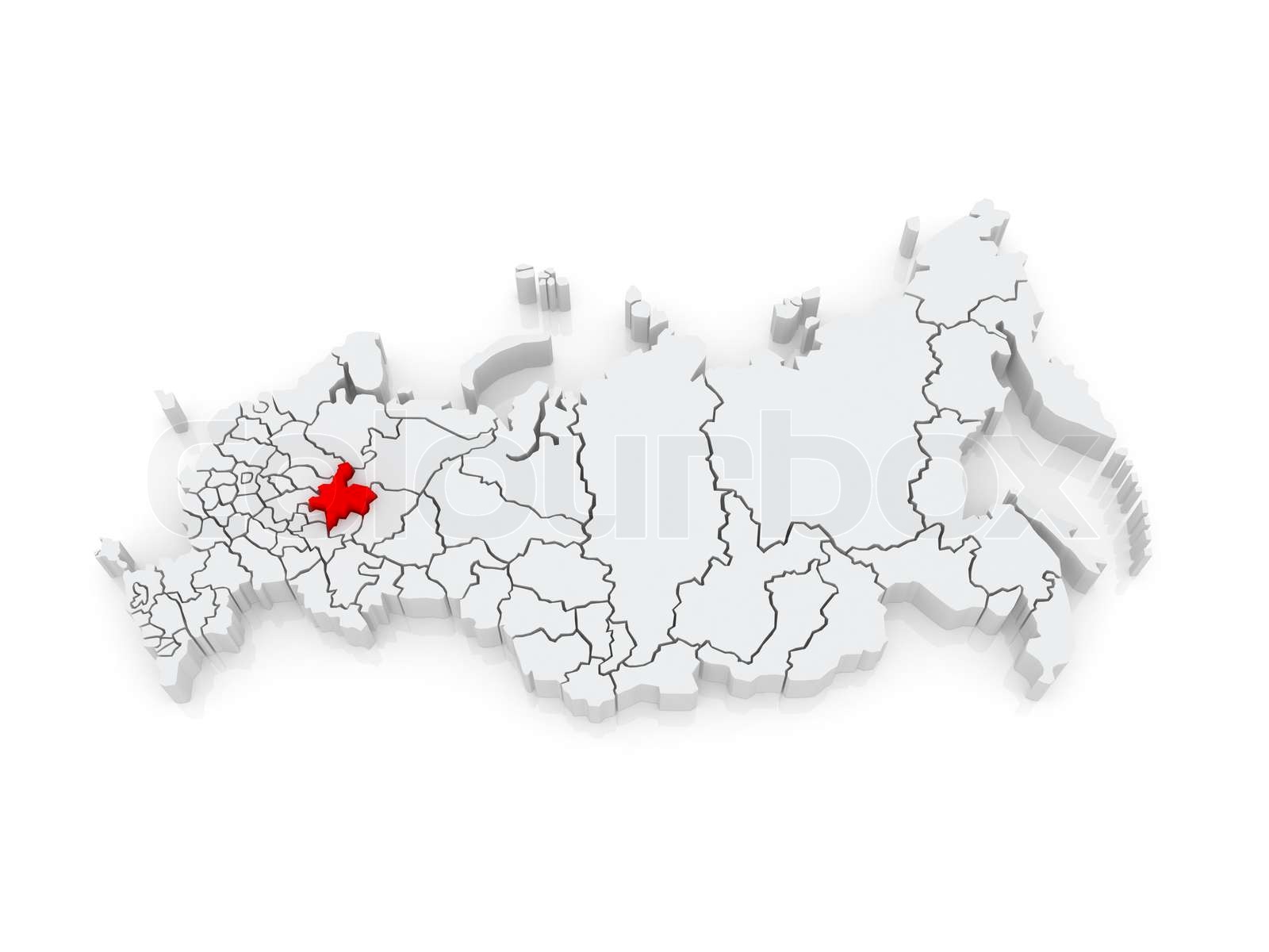 Map of the Russian Federation. Kirov region. | Stock image | Colourbox