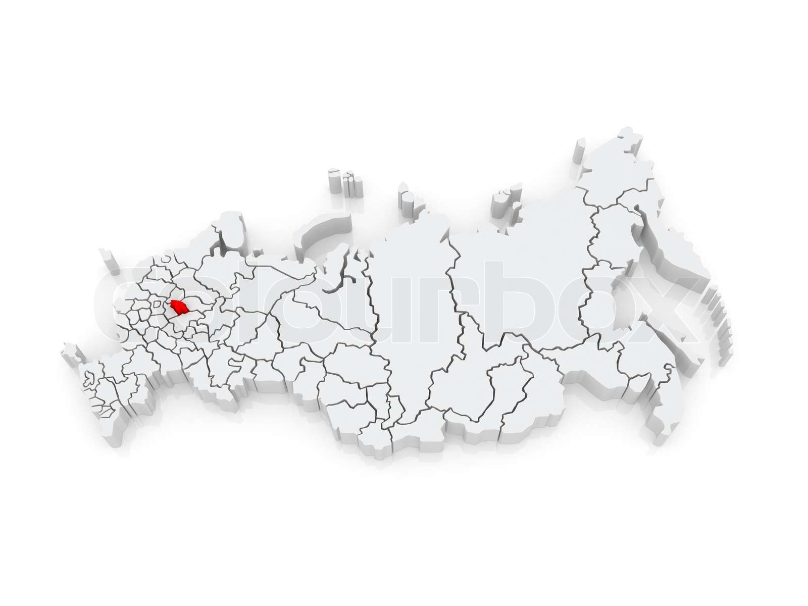 Map of the Russian Federation. Ivanovo region. | Stock image | Colourbox