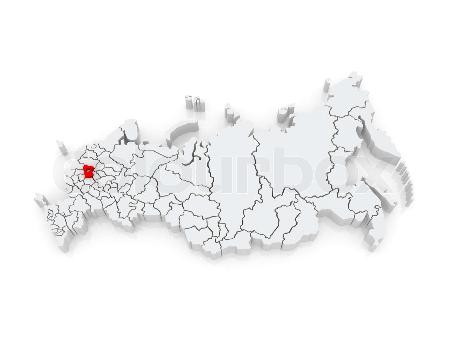 Map of the Russian Federation. Moscow Region. | Stock image | Colourbox