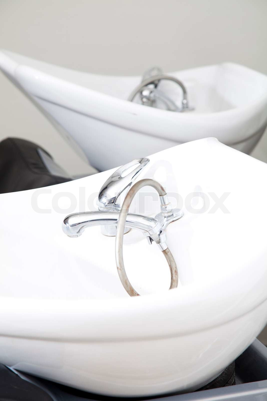 Wash basin in a hairdresser's salon | Stock image | Colourbox