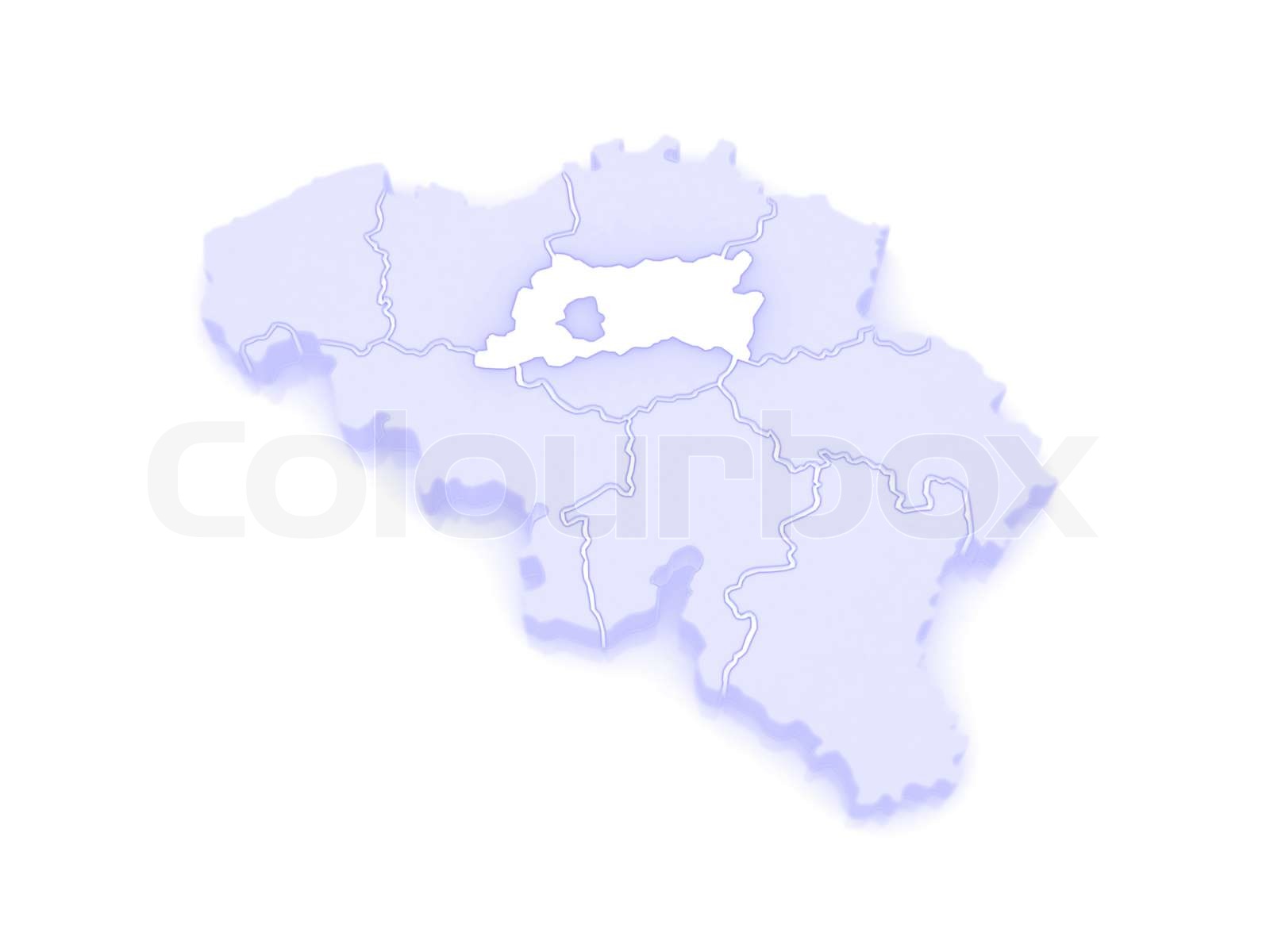 Map of Flemish Brabant. Belgium. | Stock image | Colourbox
