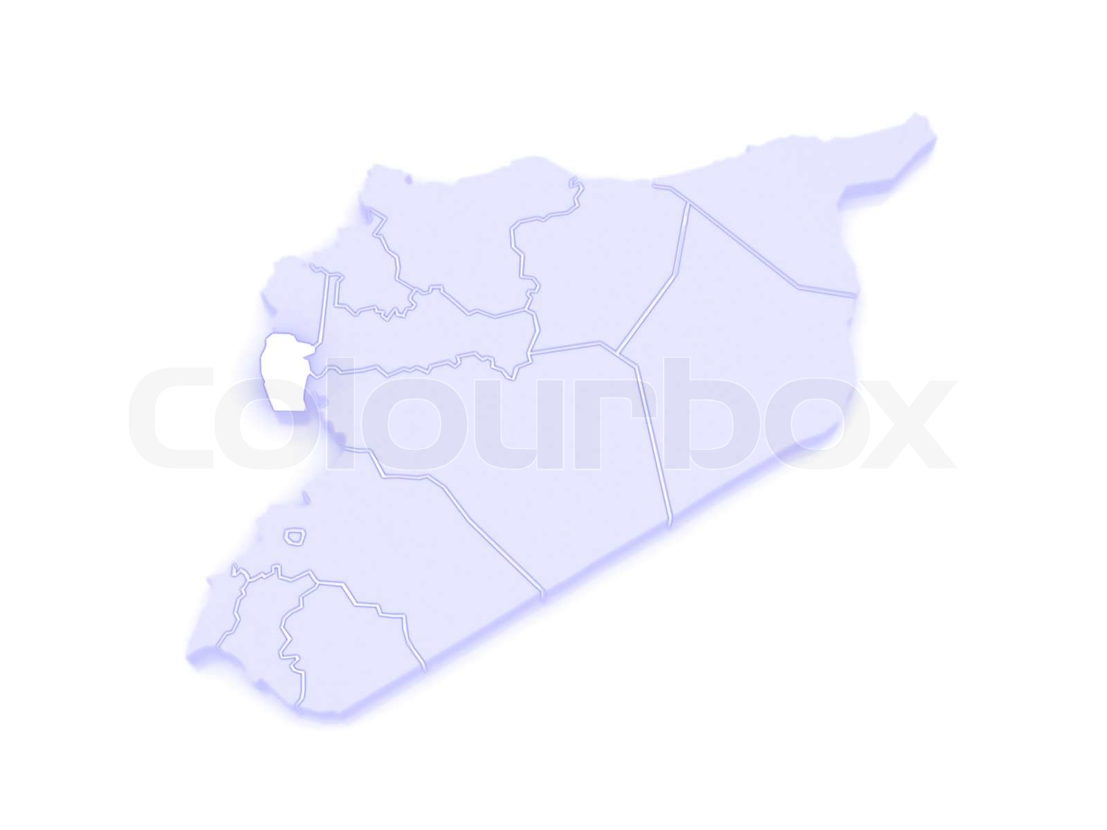 Map of Tartous. Syria. | Stock image | Colourbox